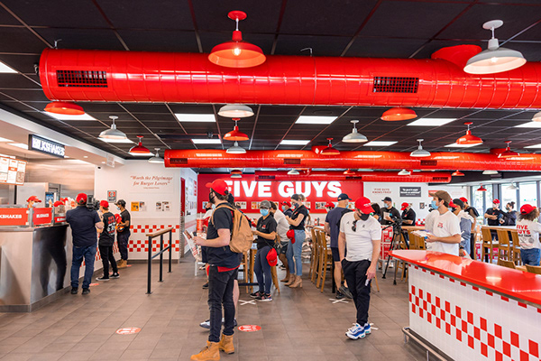 Five Guys, Penrith. Restaurant Design - Australia. by COOOP. - Architizer