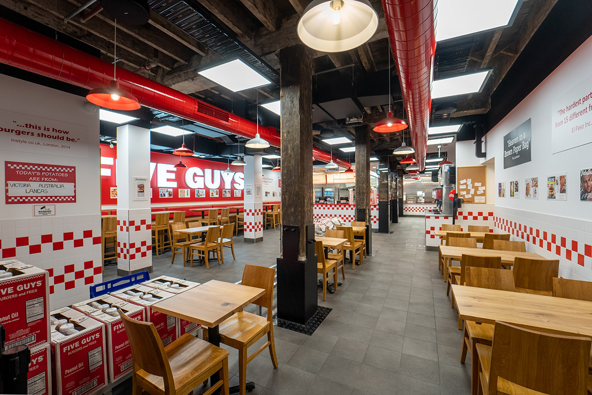 Five Guys, Sydney. Restaurant Design - Australia. by COOOP. - Architizer