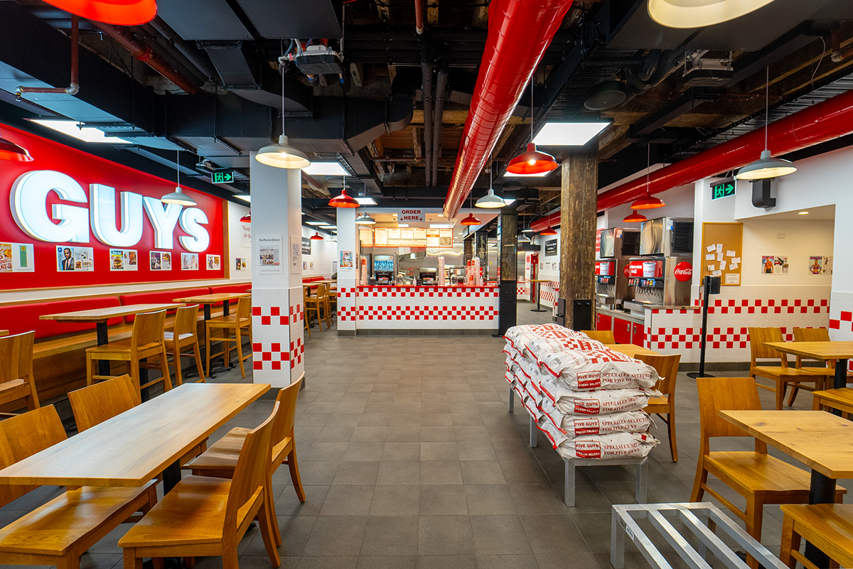 Five Guys, Sydney. Restaurant Design - Australia. by COOOP. - Architizer
