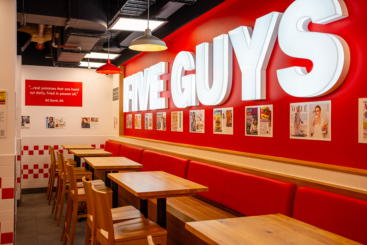 Five Guys, Sydney. Restaurant Design - Australia. by COOOP. - Architizer