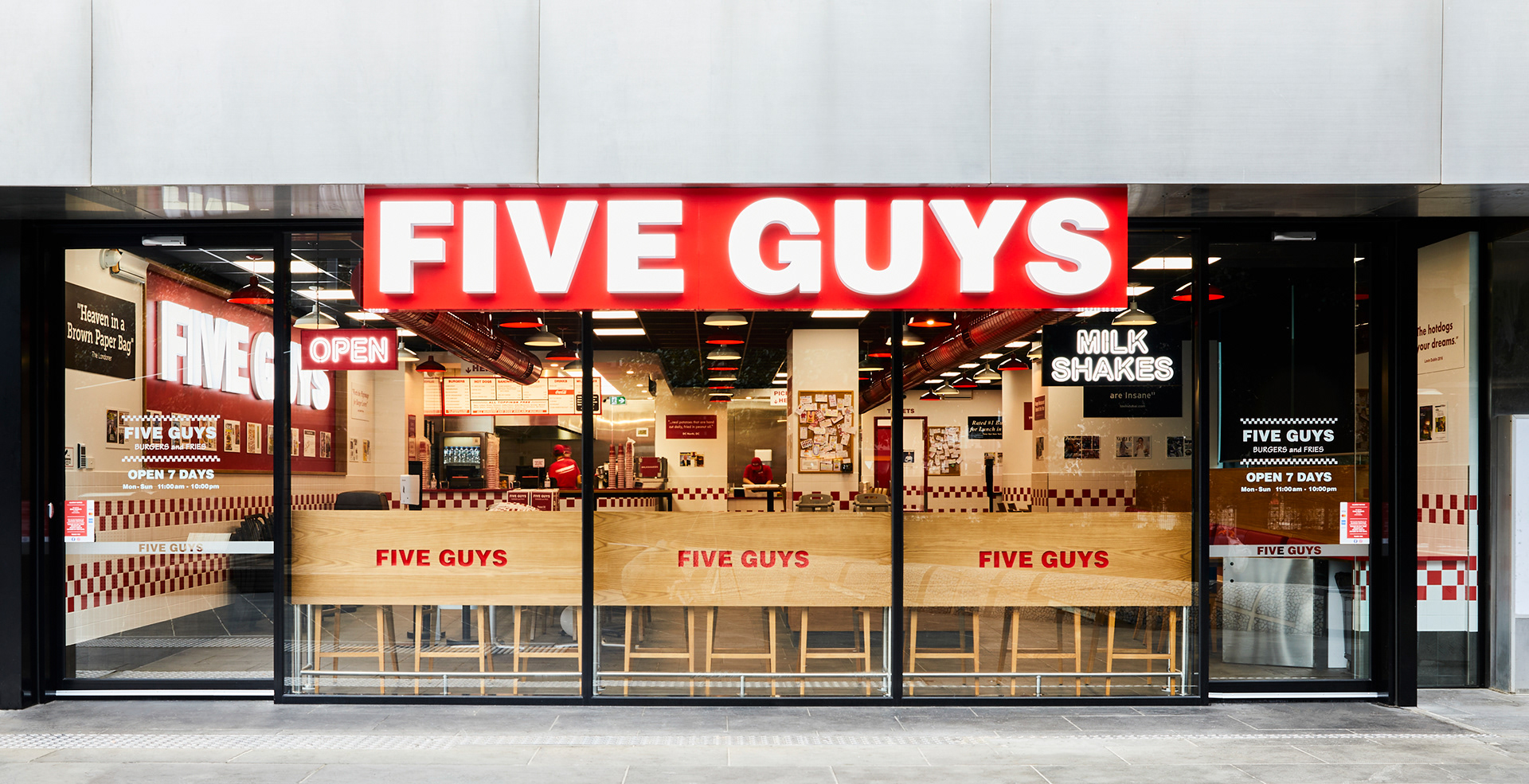 Five Guys, Melbourne. Restaurant Design - Australia. by COOOP. - Architizer