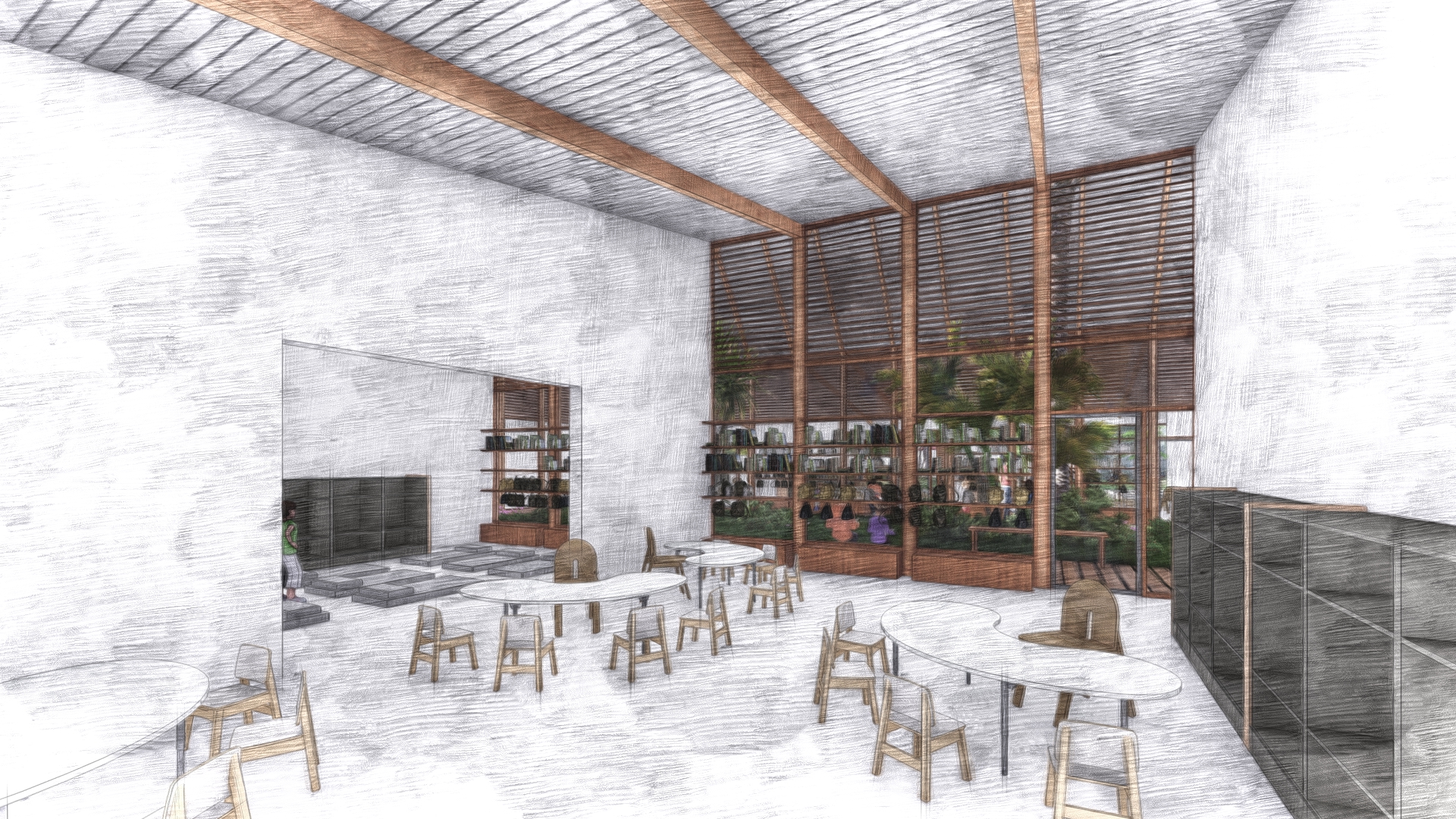 Competition - The three-patio school by Bruneau Ghezzi Architectes ...