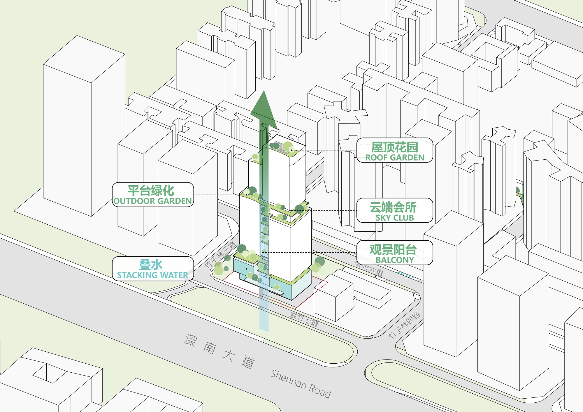 Humane Vertical Community Adorned with Greenery by Aedas - Architizer