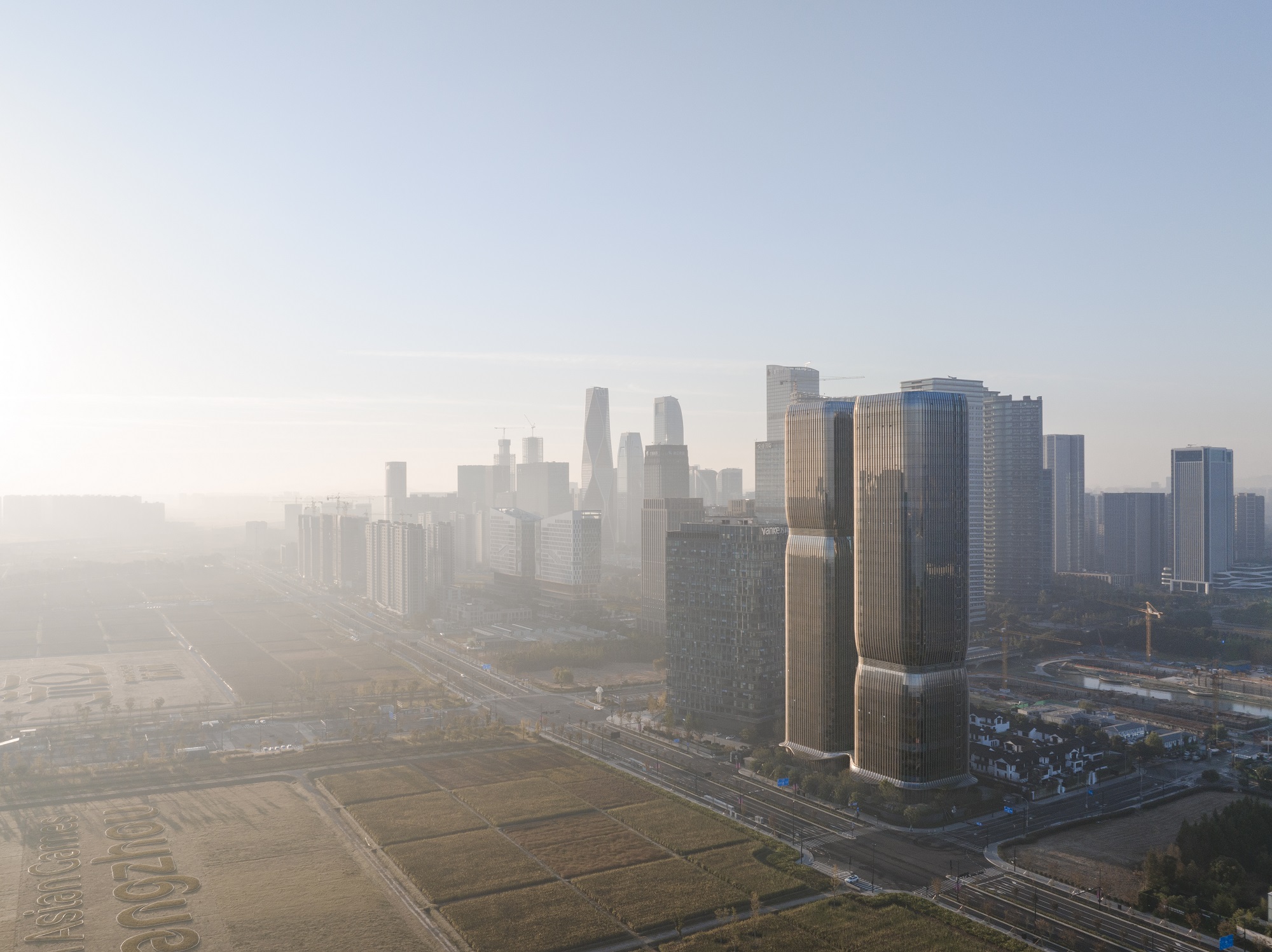 Aedas Completes Twin-Tower Landmark at Hangzhou Qianjiang by Aedas ...