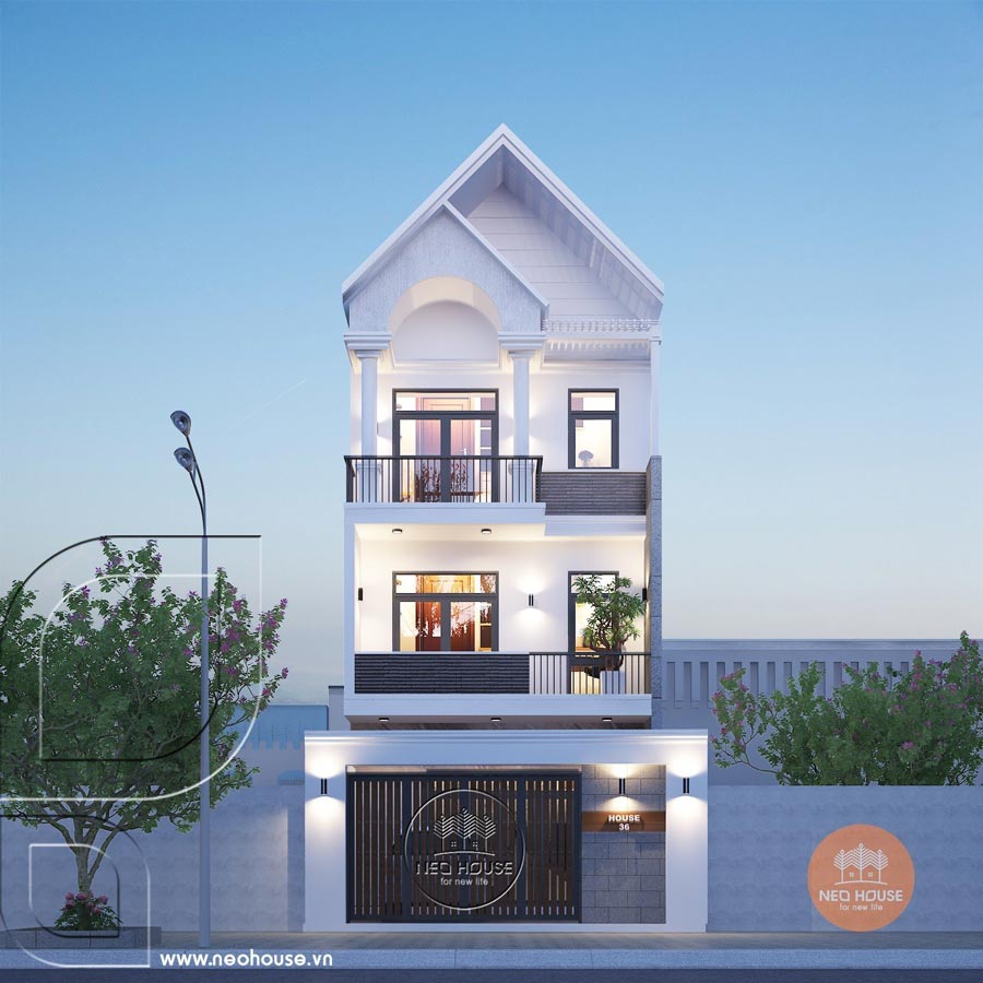 Chiêm ngưỡng mẫu nhà phố 3 tầng 6m có gara tại Long An by NEOHouse CTy ...