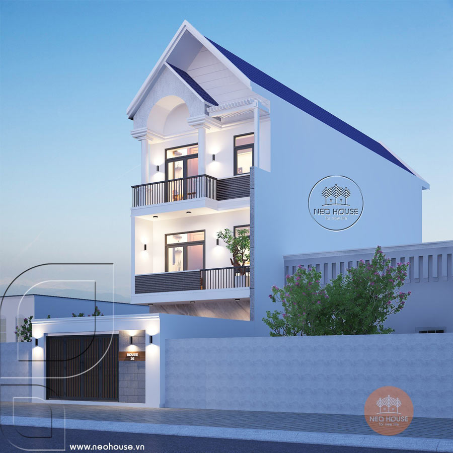 Chiêm ngưỡng mẫu nhà phố 3 tầng 6m có gara tại Long An by NEOHouse CTy ...