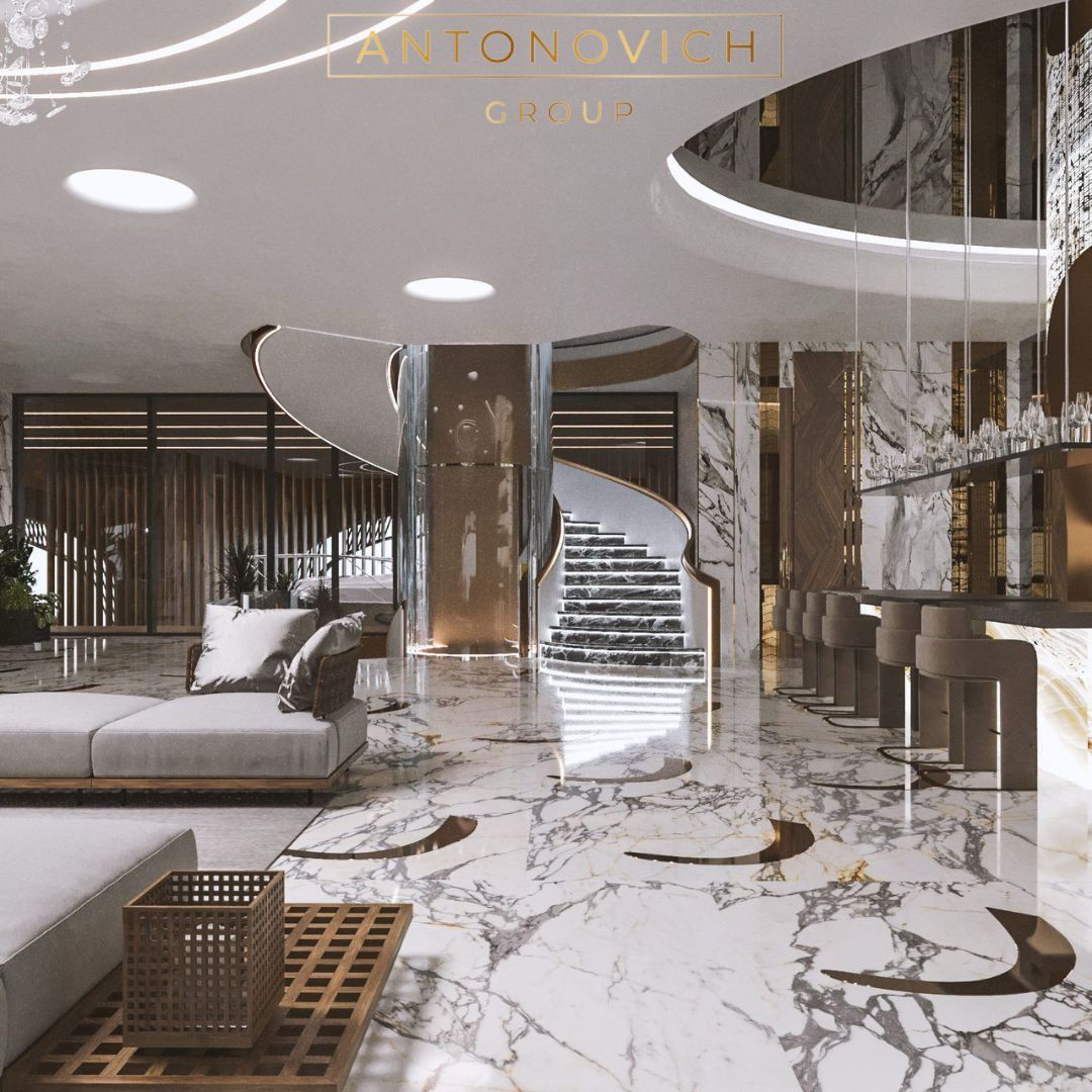 Spacious Sitting Area for a World-Class Villa by LUXURY ANTONOVICH ...