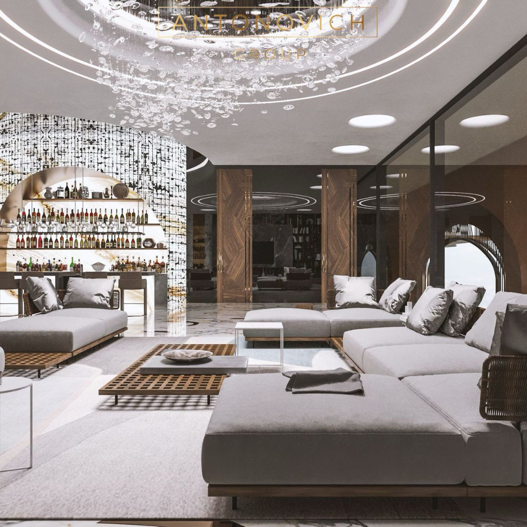 Spacious Sitting Area for a World-Class Villa by LUXURY ANTONOVICH ...