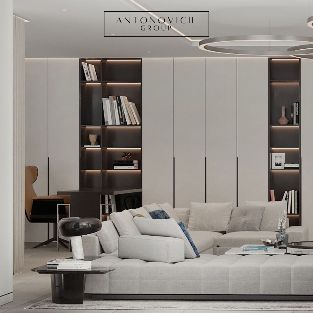 Modern Minimalist Apartment Interior Design by LUXURY ANTONOVICH DESIGN ...