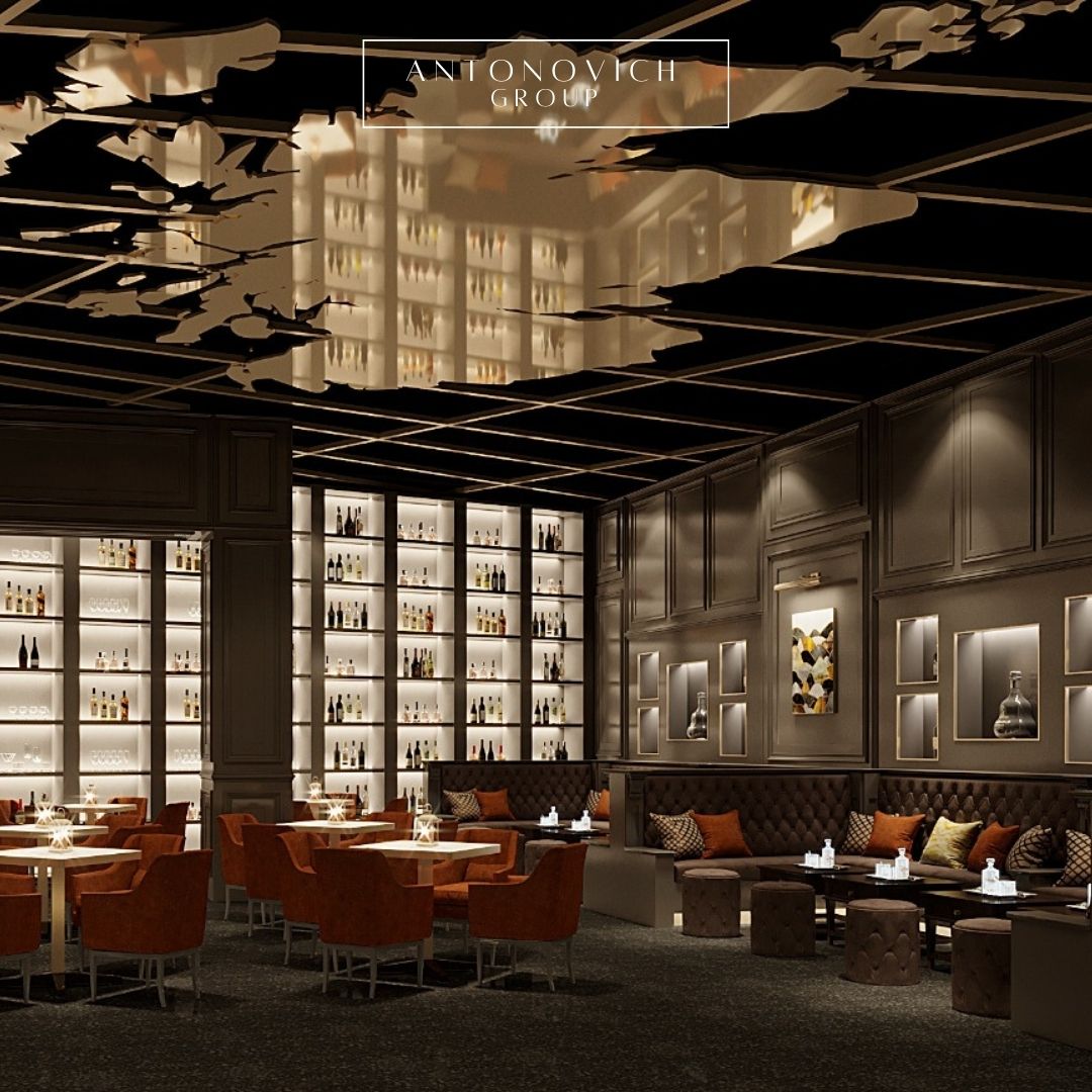 Cigar And Wine Bar Interior Design and Fit-out by LUXURY ANTONOVICH ...
