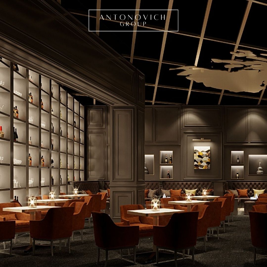 Cigar And Wine Bar Interior Design and Fit-out by LUXURY ANTONOVICH ...
