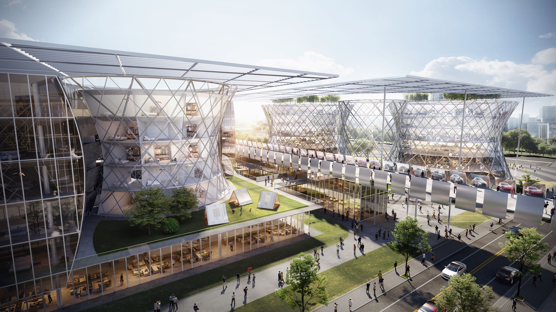 Jinhua Newenergy Car-City Square by milanesi | paiusco - Architizer