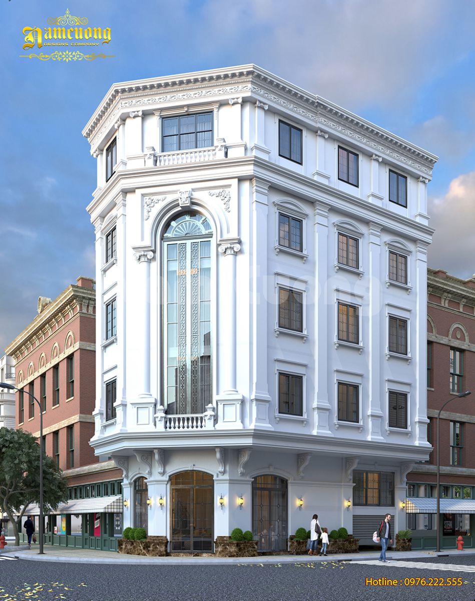 Mẫu thiết kế nhà lô góc 5 tầng tân cổ điển by Công ty cổ phần tư vấn ...