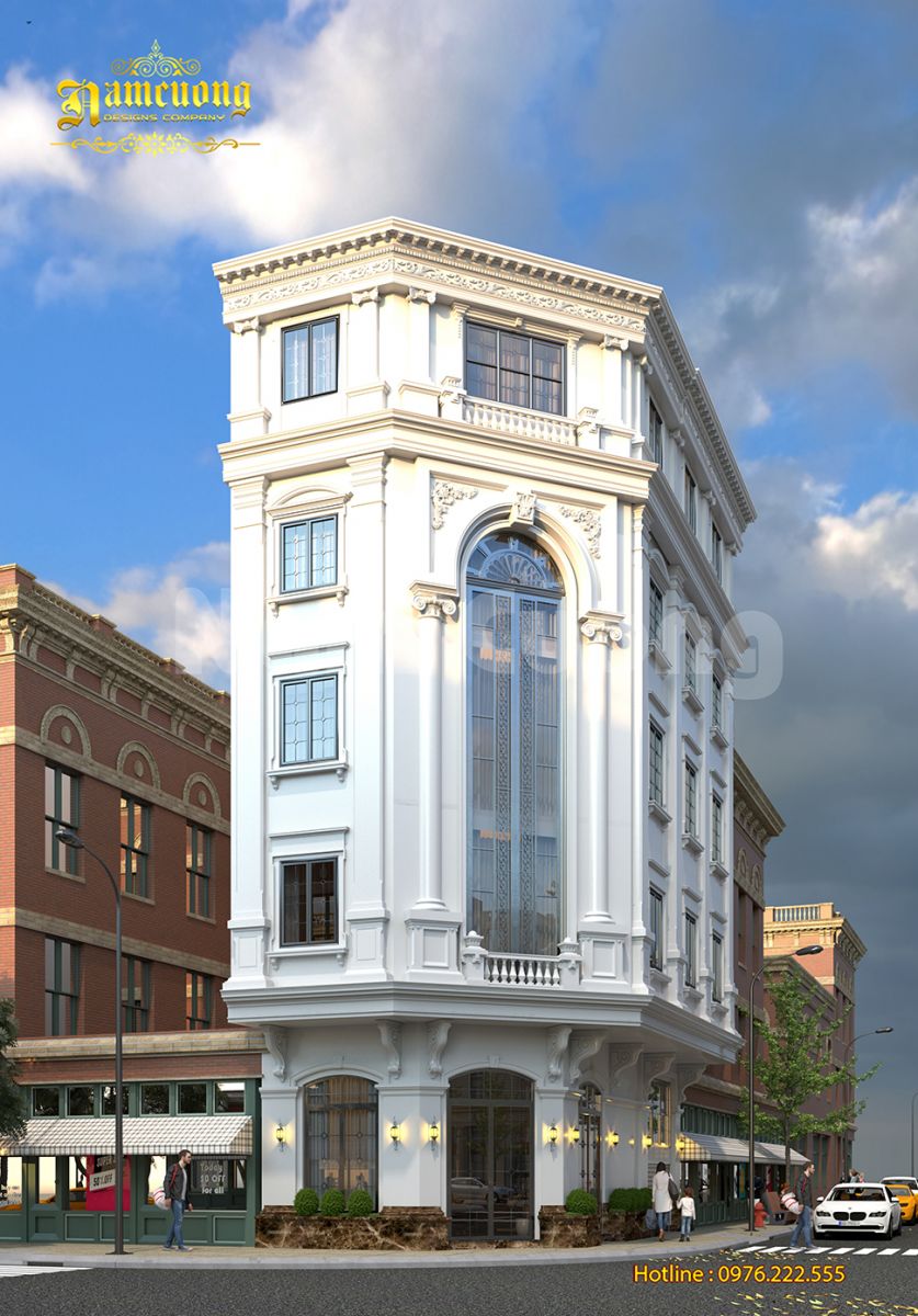 Mẫu thiết kế nhà lô góc 5 tầng tân cổ điển by Công ty cổ phần tư vấn ...