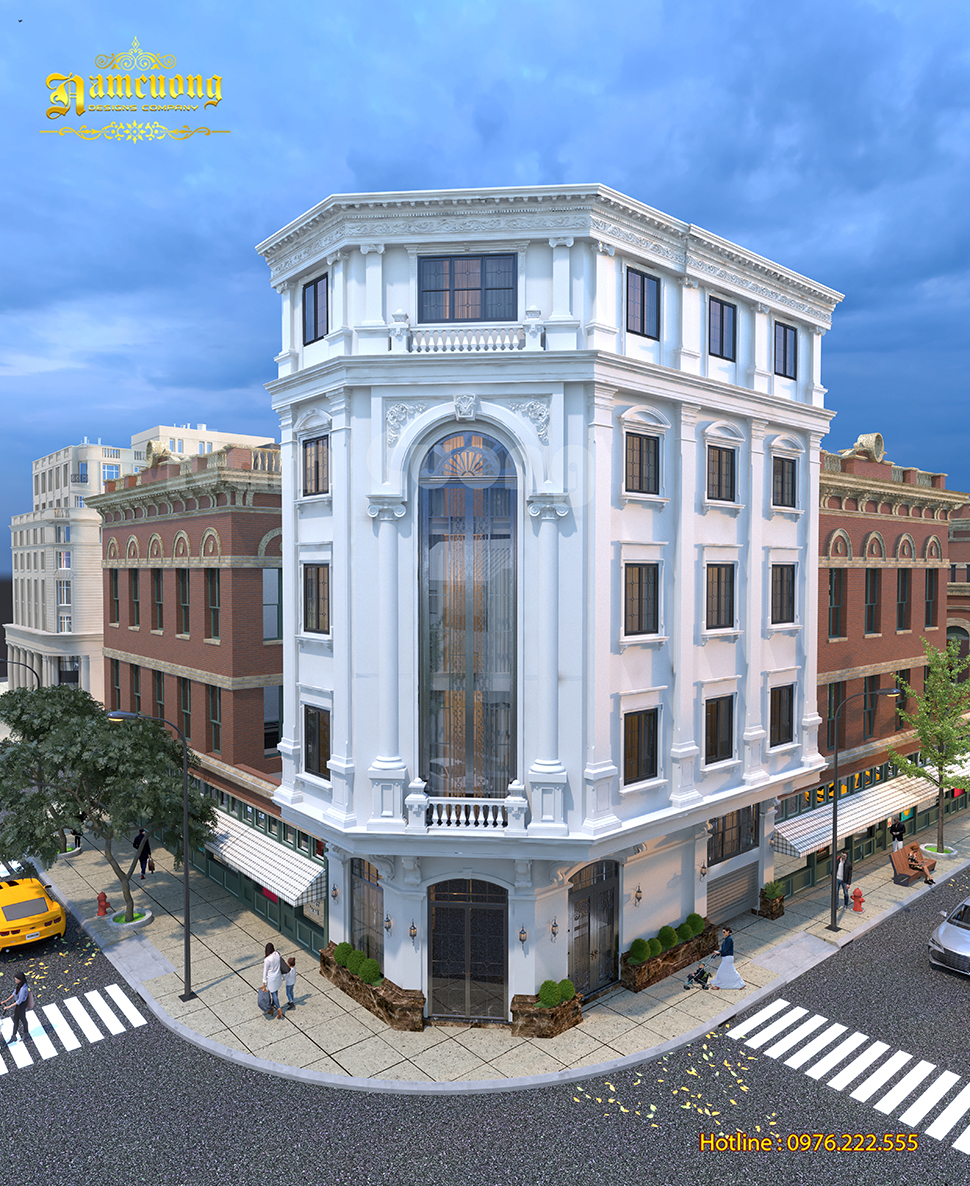 Mẫu thiết kế nhà lô góc 5 tầng tân cổ điển by Công ty cổ phần tư vấn ...