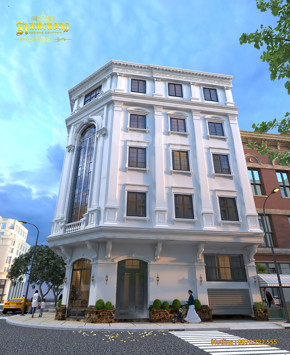 Mẫu thiết kế nhà lô góc 5 tầng tân cổ điển by Công ty cổ phần tư vấn ...