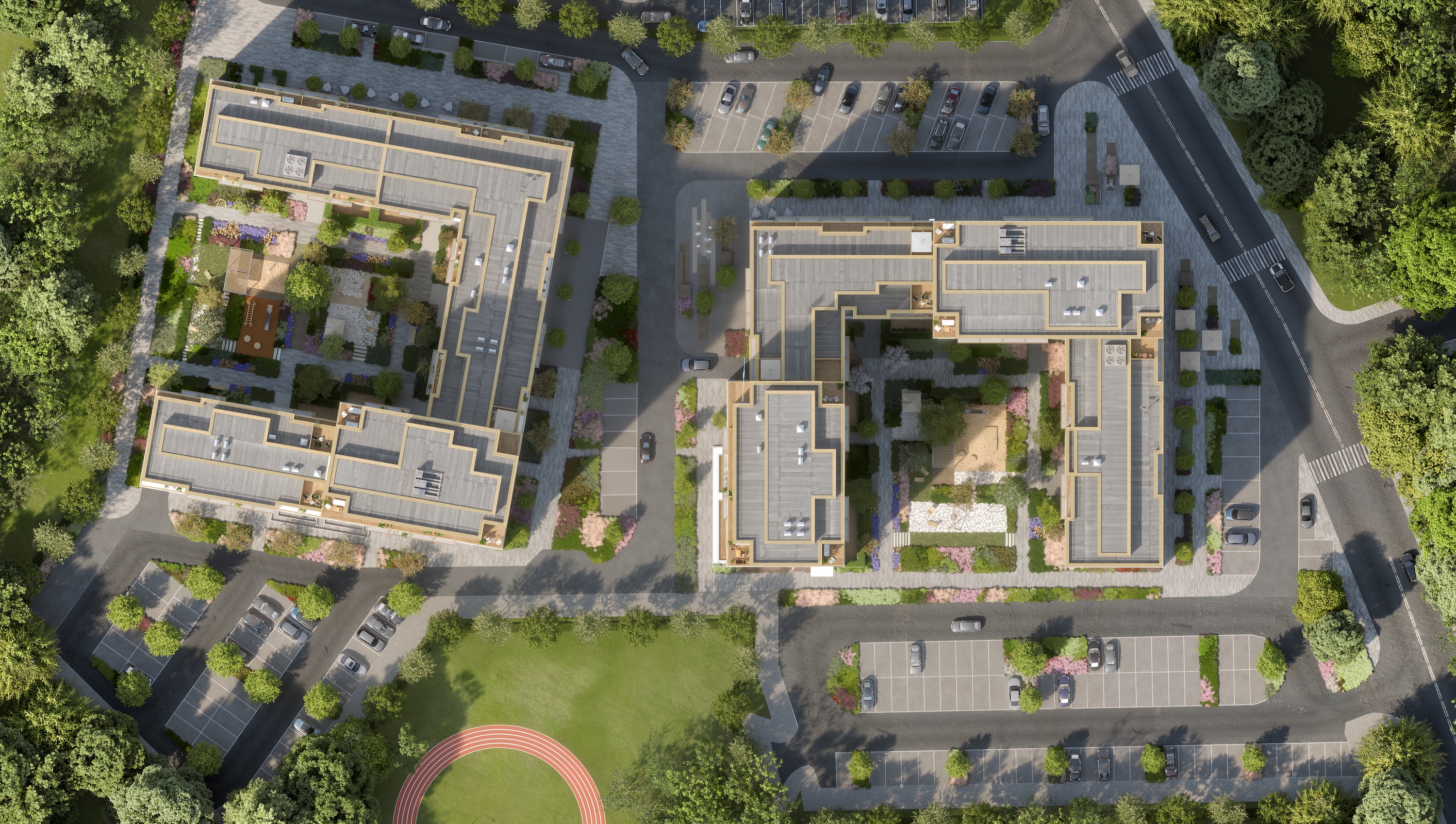 Aviator: a quarter on the site of the city airport by Brusnika - Architizer