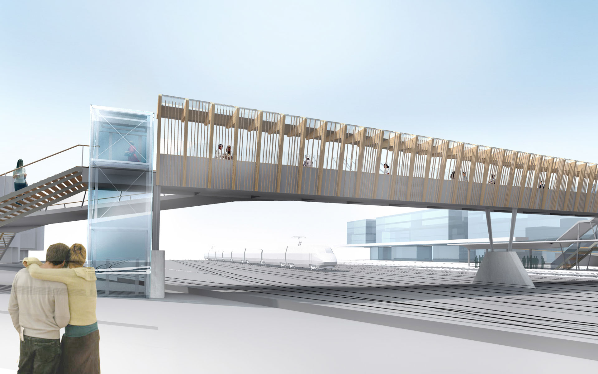 Laval Footbridge by Dietmar Feichtinger Architectes - Architizer