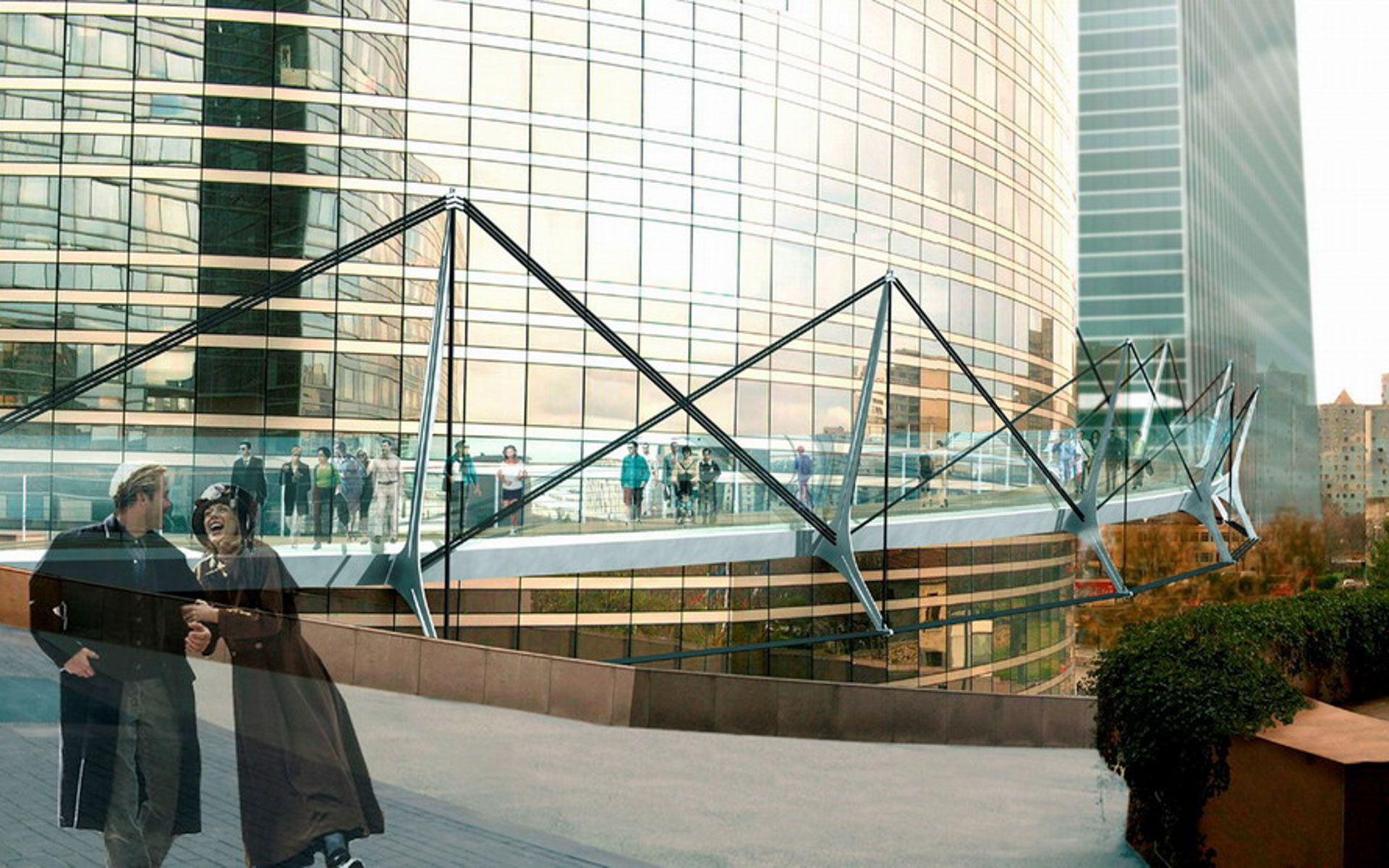 Valmy Footbridge - La Défense by Dietmar Feichtinger Architectes ...