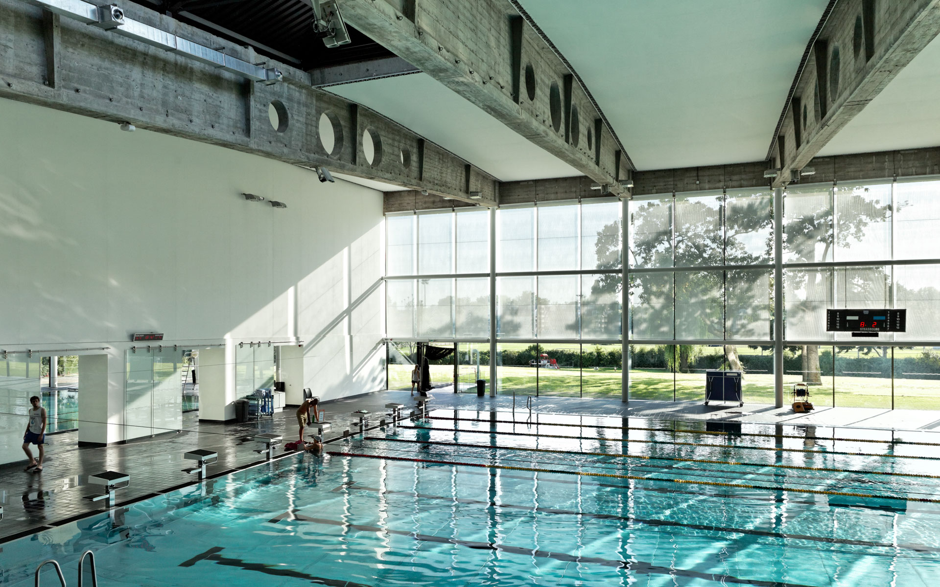 Public Pool Kibitzenau by Dietmar Feichtinger Architectes - Architizer