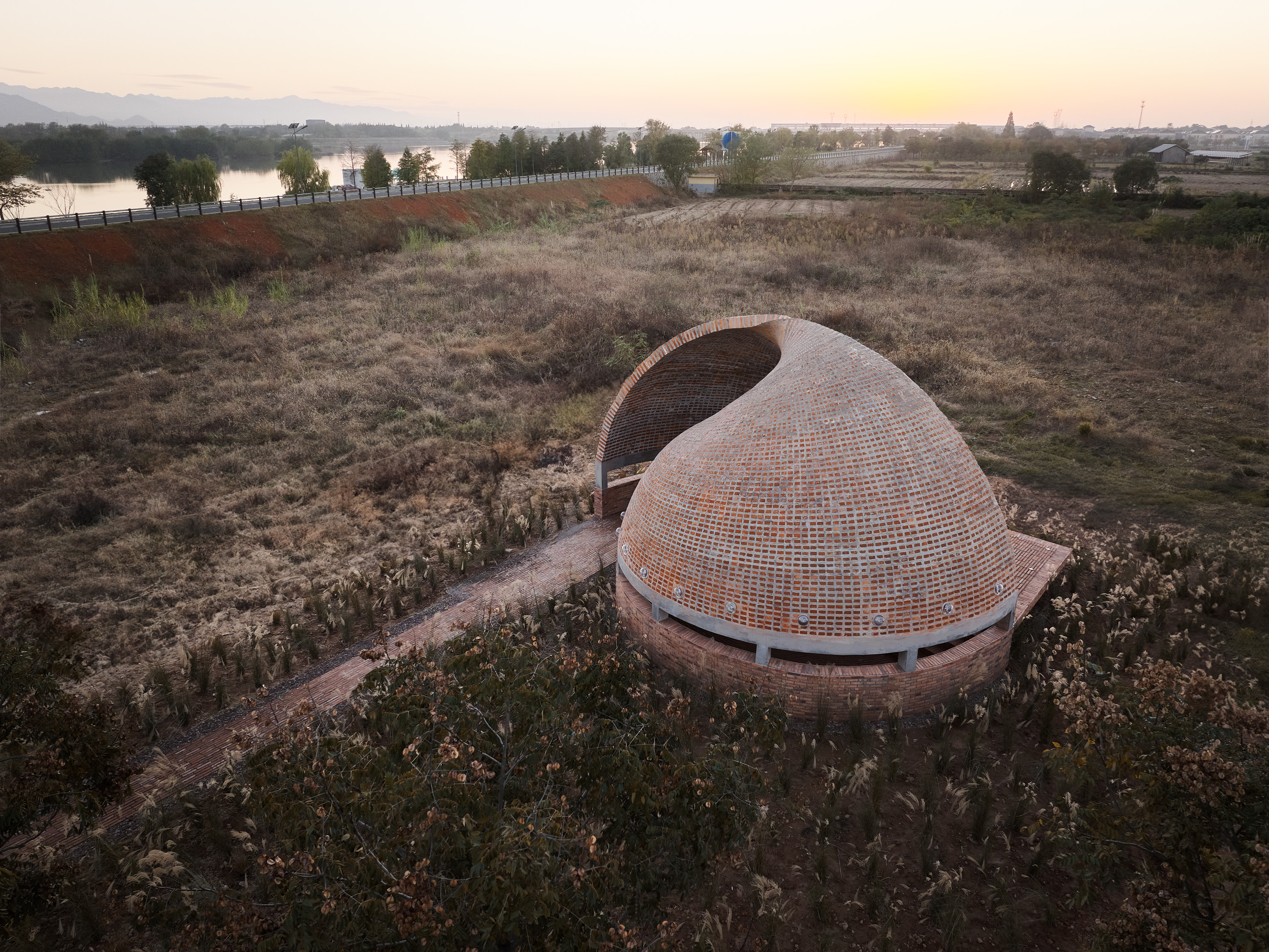 Twisted Brick Shell Concept Library by HCCH Studio - Architizer