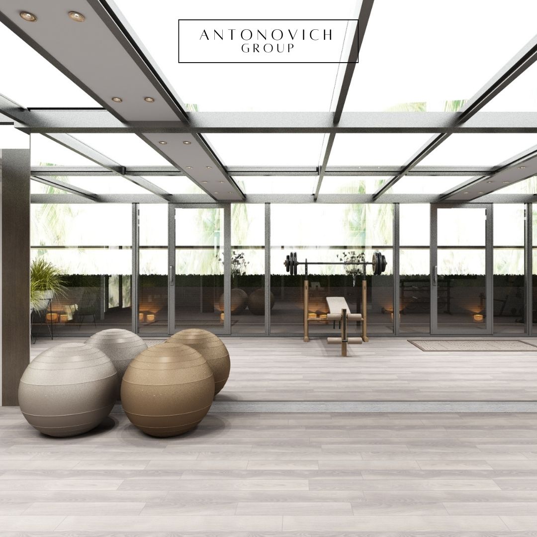 Elevate Your Workout: Spacious Gym Interior Design by Antonovich Group ...