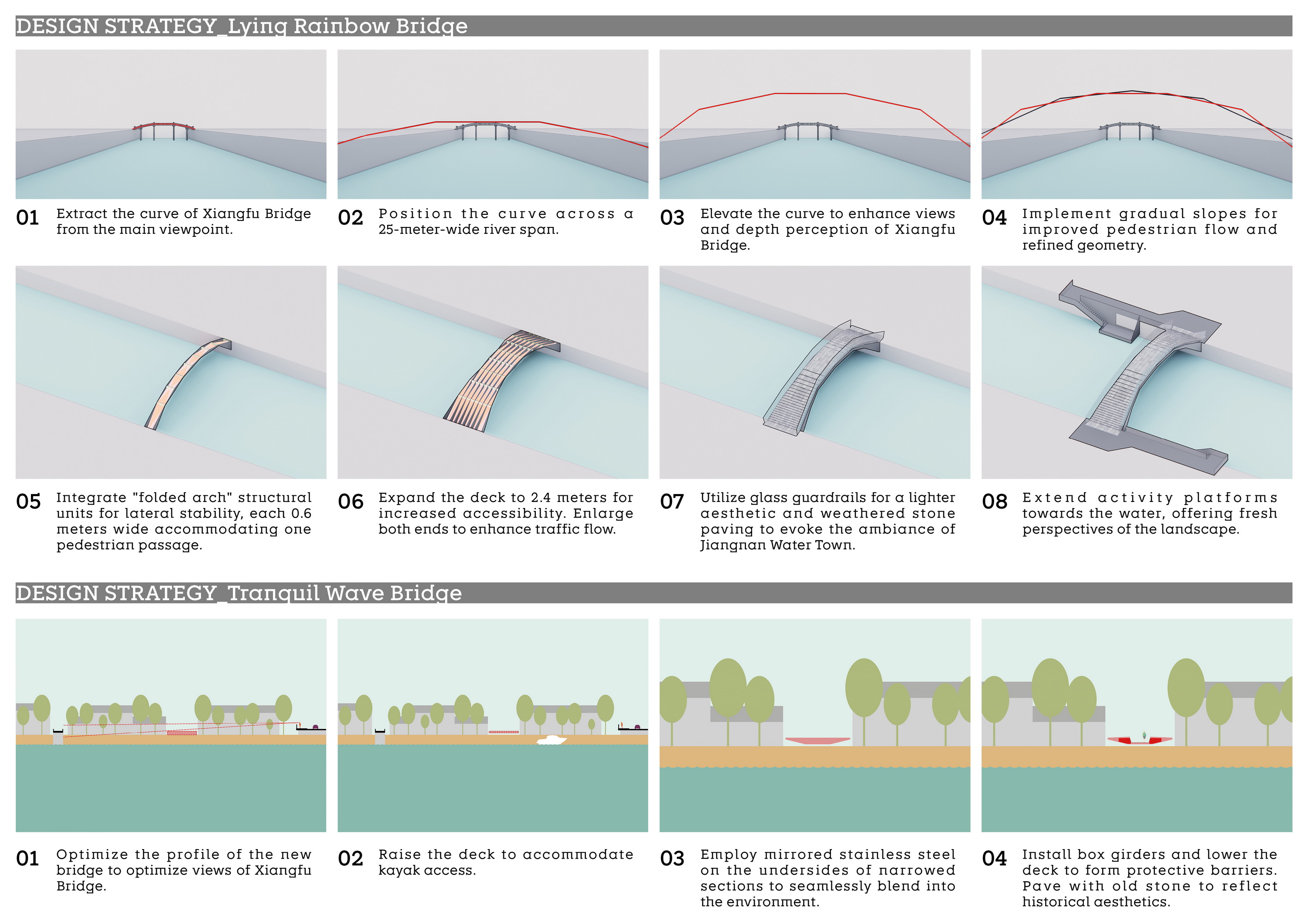 Lying Rainbow (Wohong) and Tranquil Wave (Pingbo) Bridges by GOA (Group ...