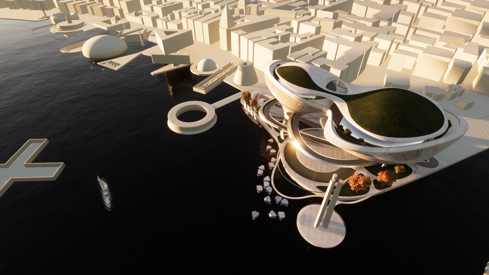 Greater Shanghai Paradise Plan—Shanghai Bund Concert by LZA - Architizer