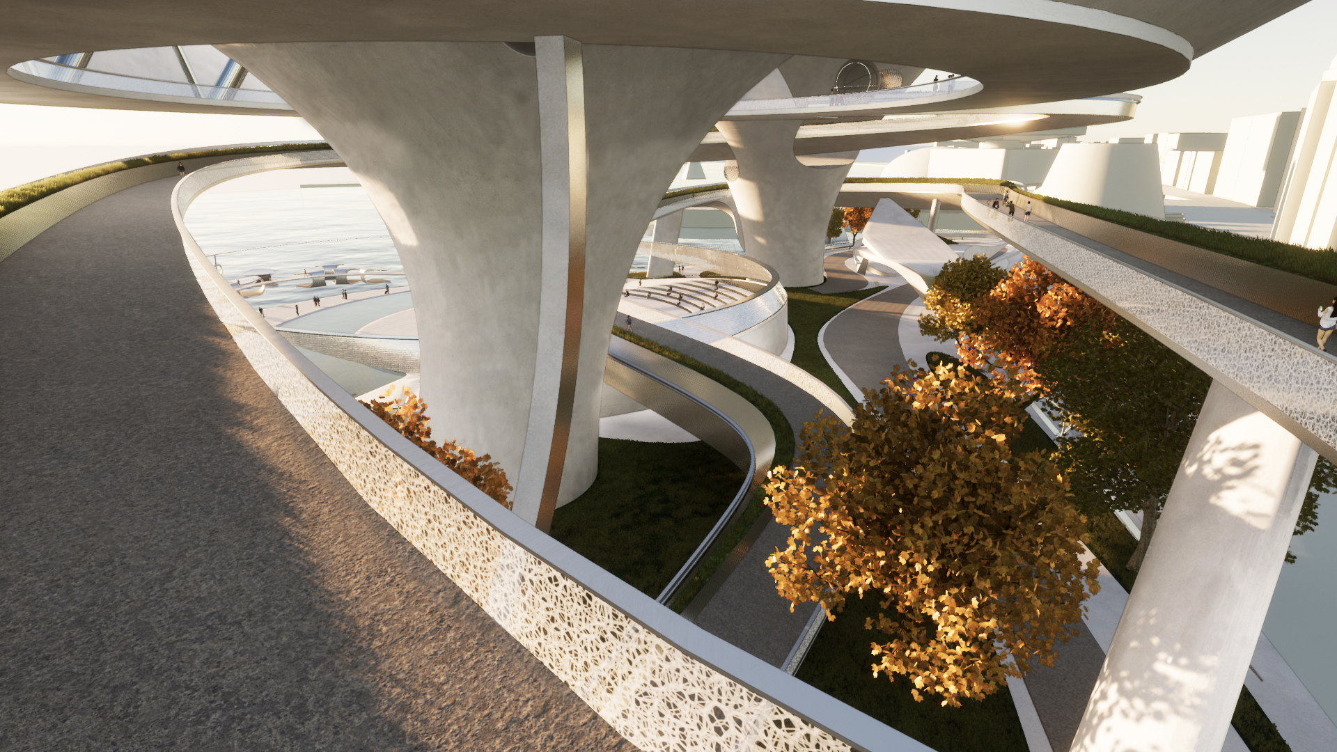 Greater Shanghai Paradise Plan—Shanghai Bund Concert by LZA - Architizer