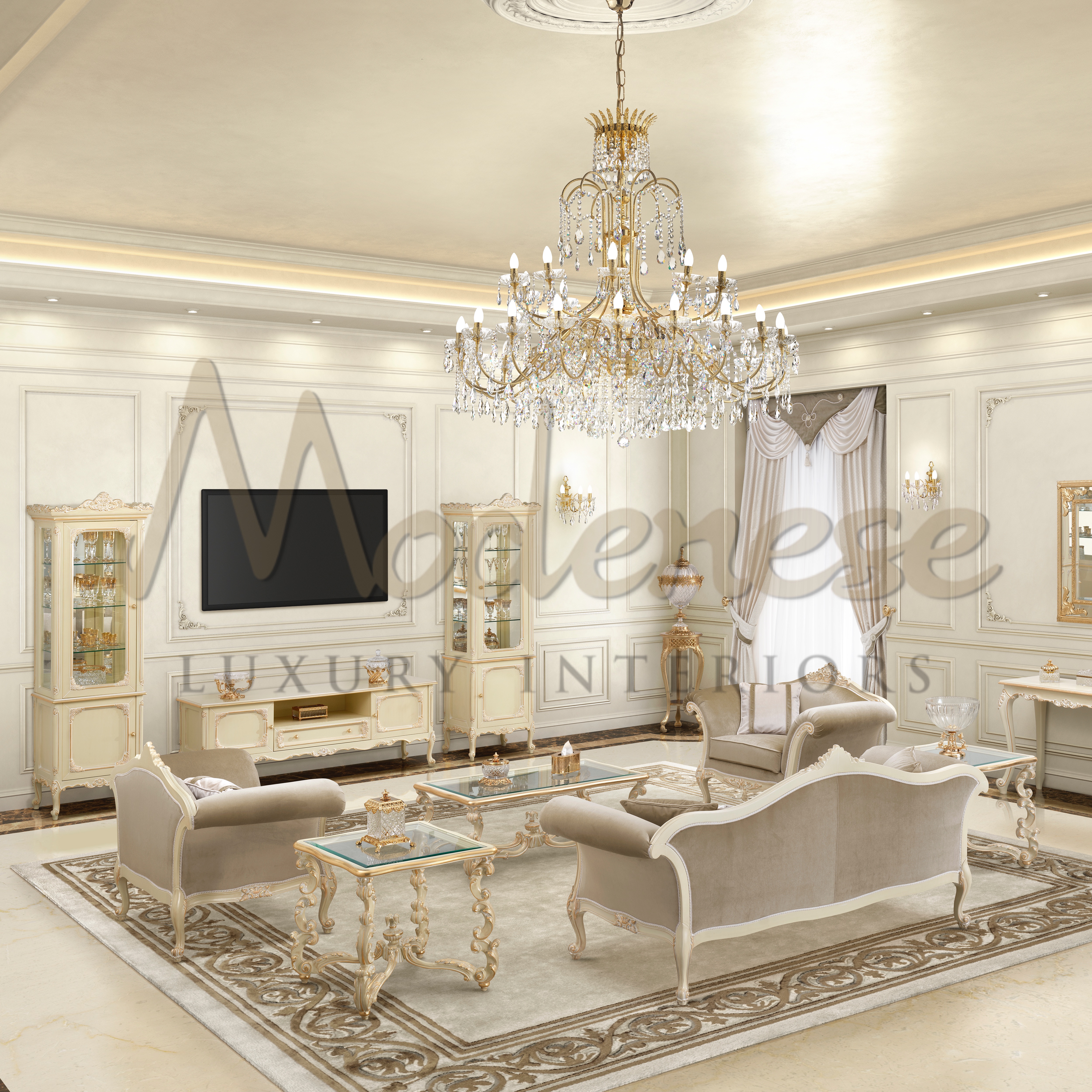Classic Luxury Interior Design Project For Villa in Dubai Marina by ...