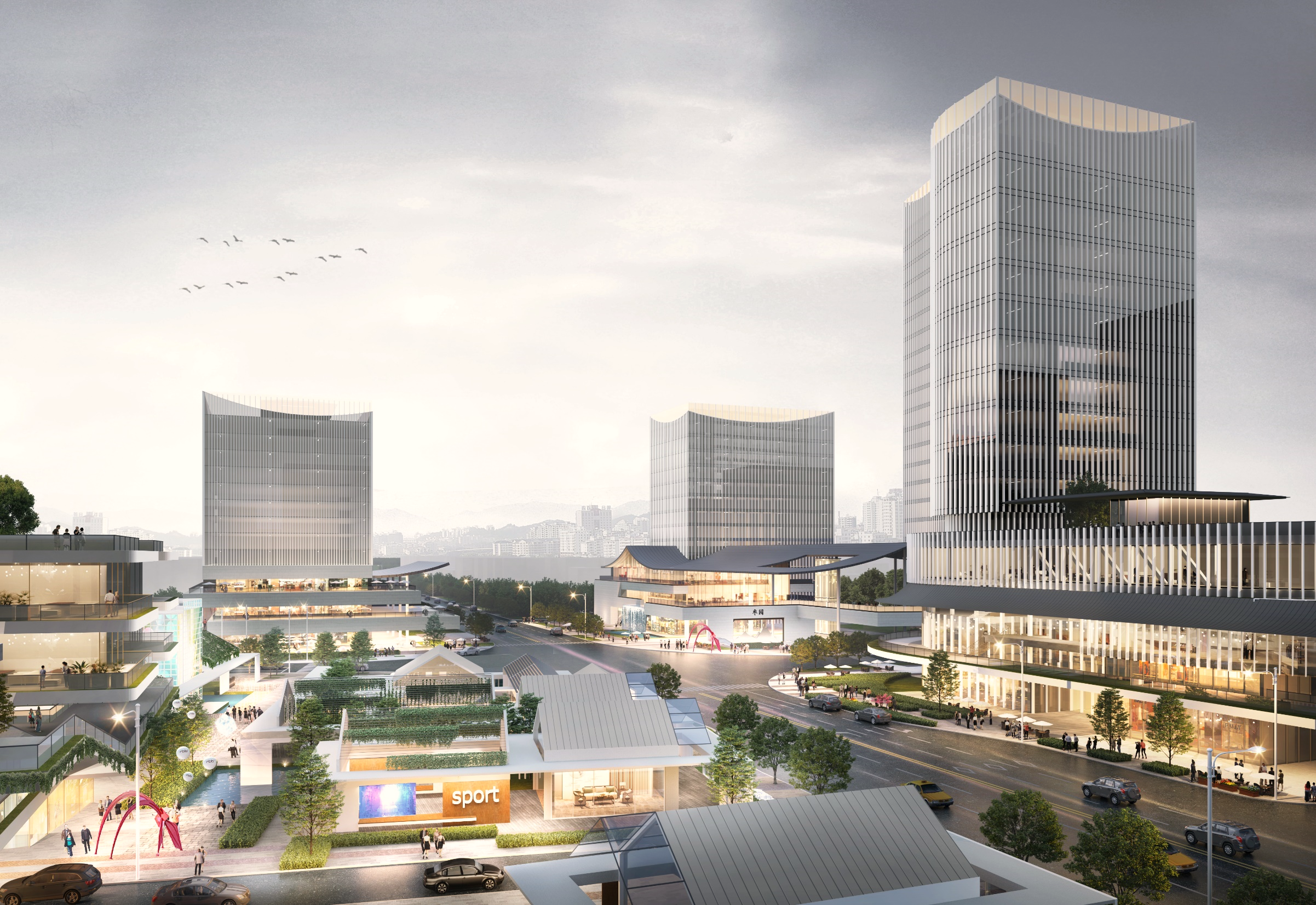 Urban design on both sides of Zhongxing Road in Shaoxing Ancient City ...