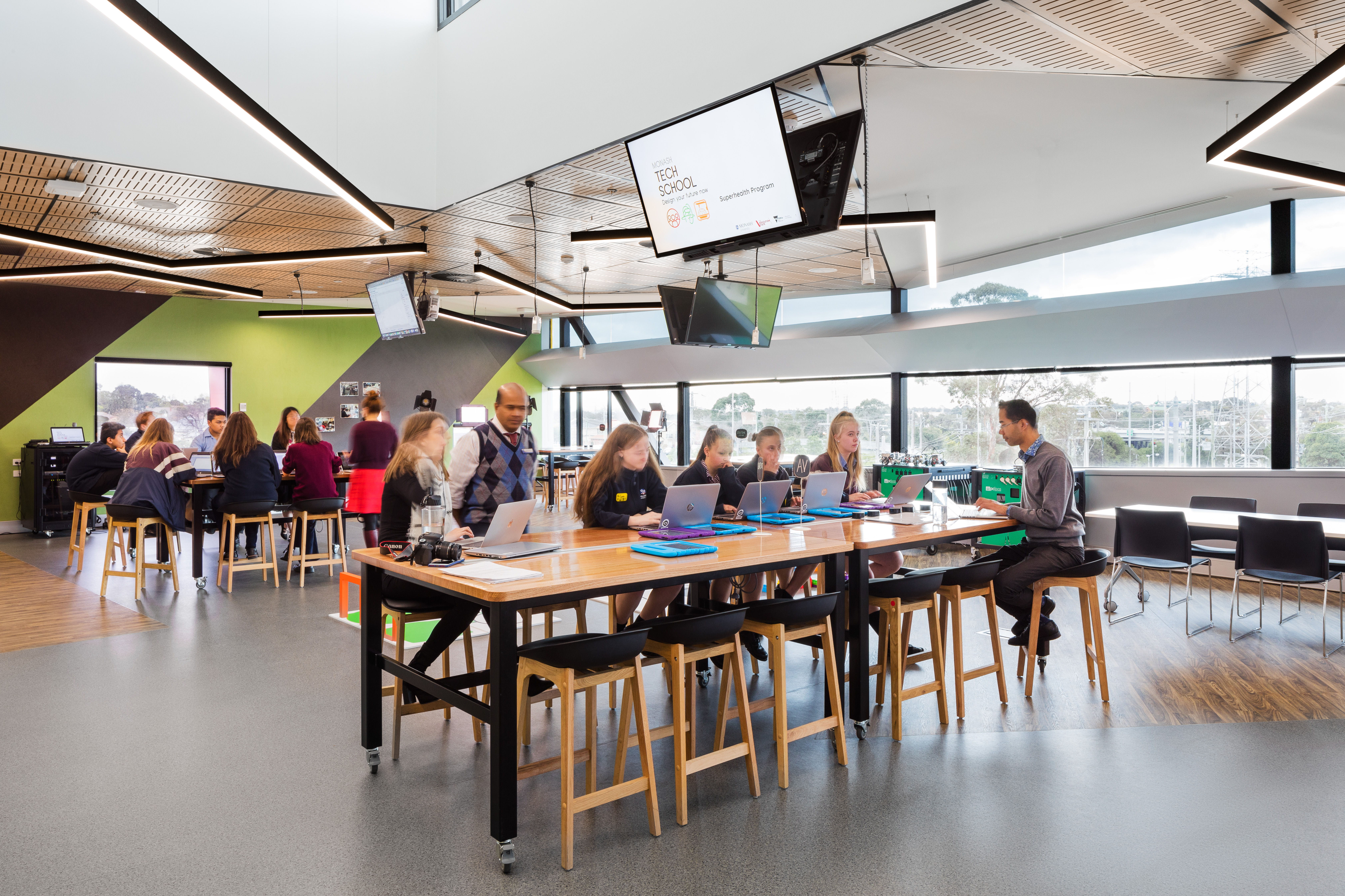 Monash Tech School - Temporary Facility by Brand Architects - Architizer