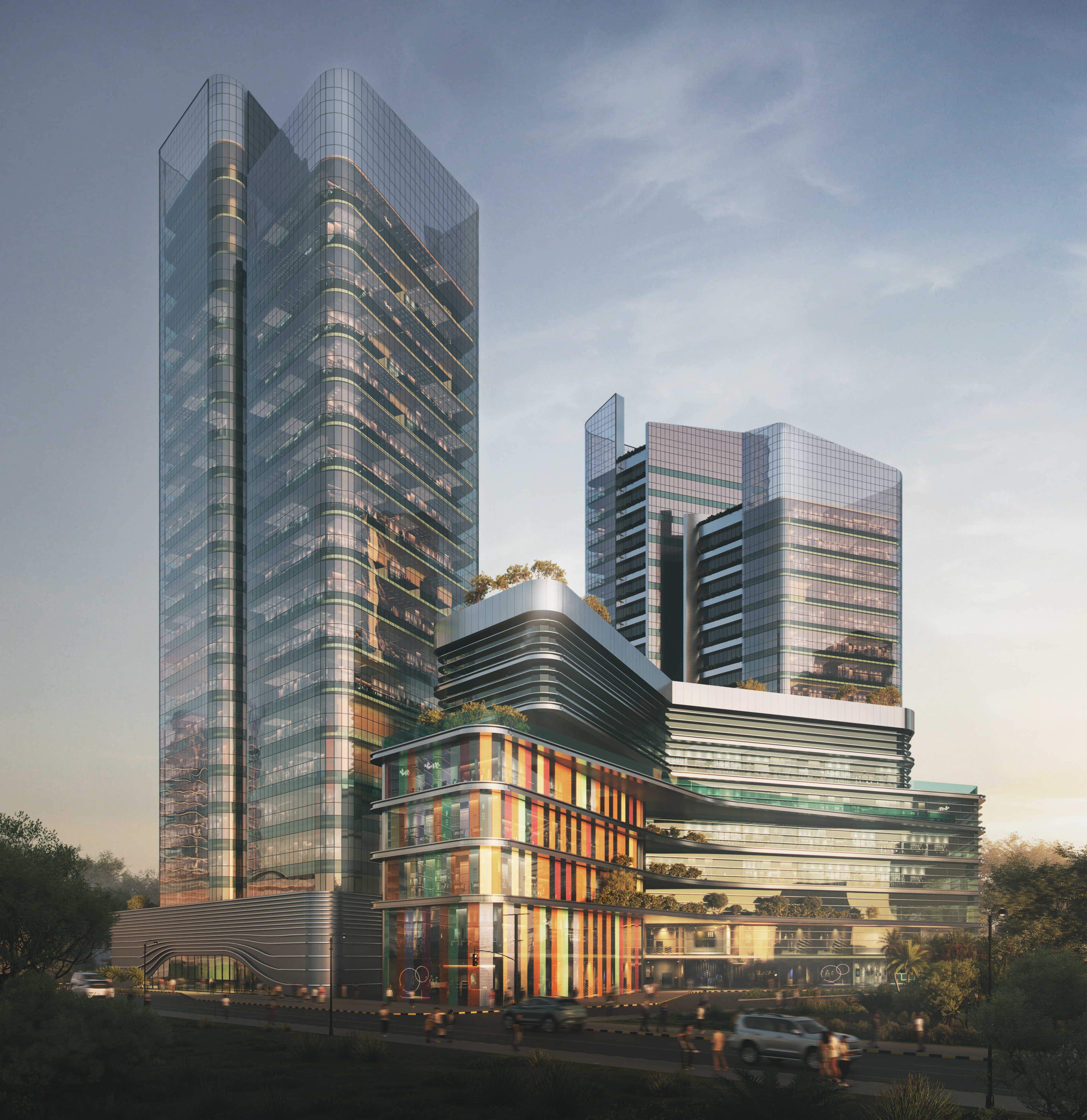 3D Visualization of an Office Building Development by PIXREADY - Architizer