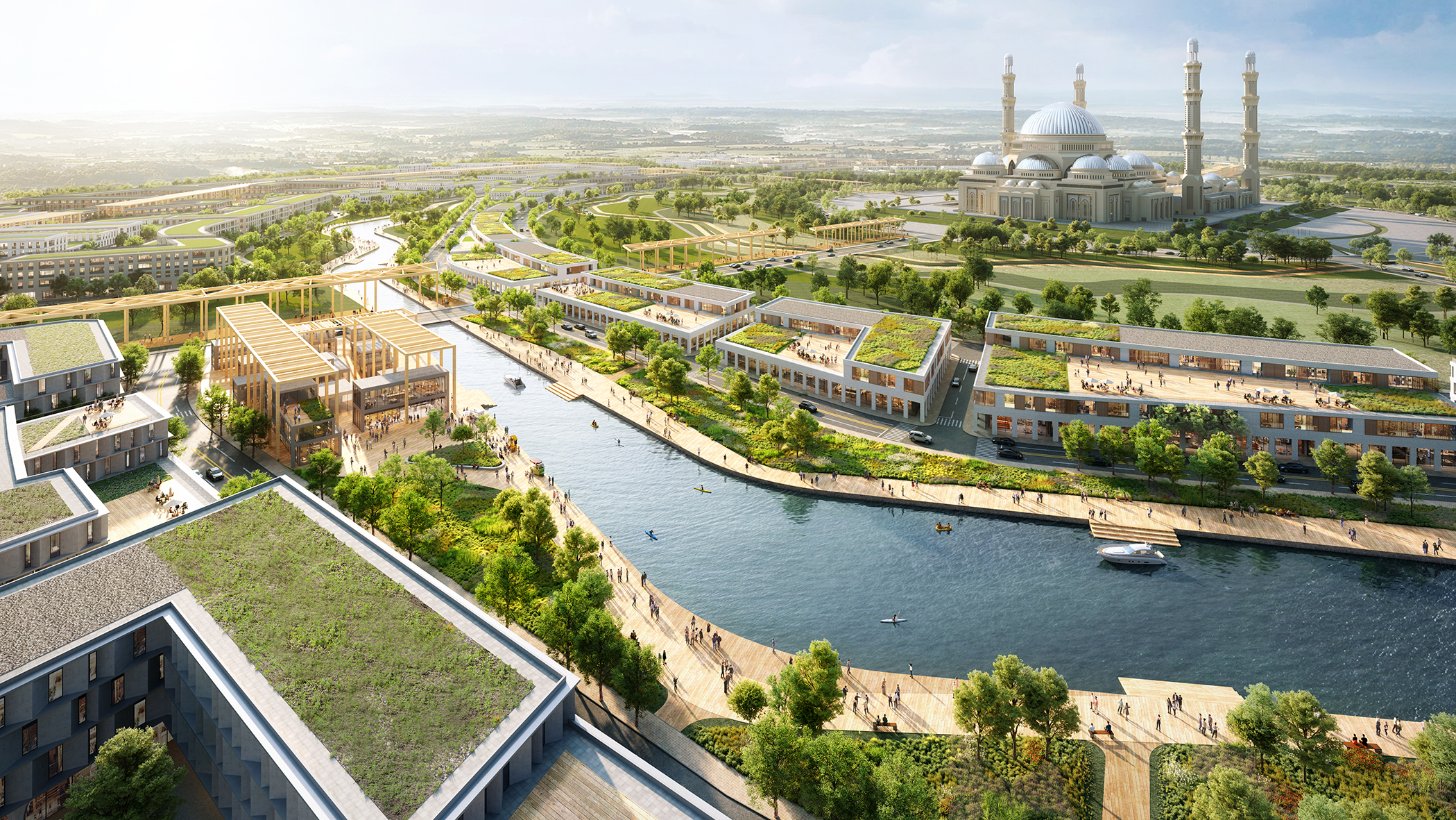 Nursultan Grand Mosque Masterplan by Cross Works - Architizer