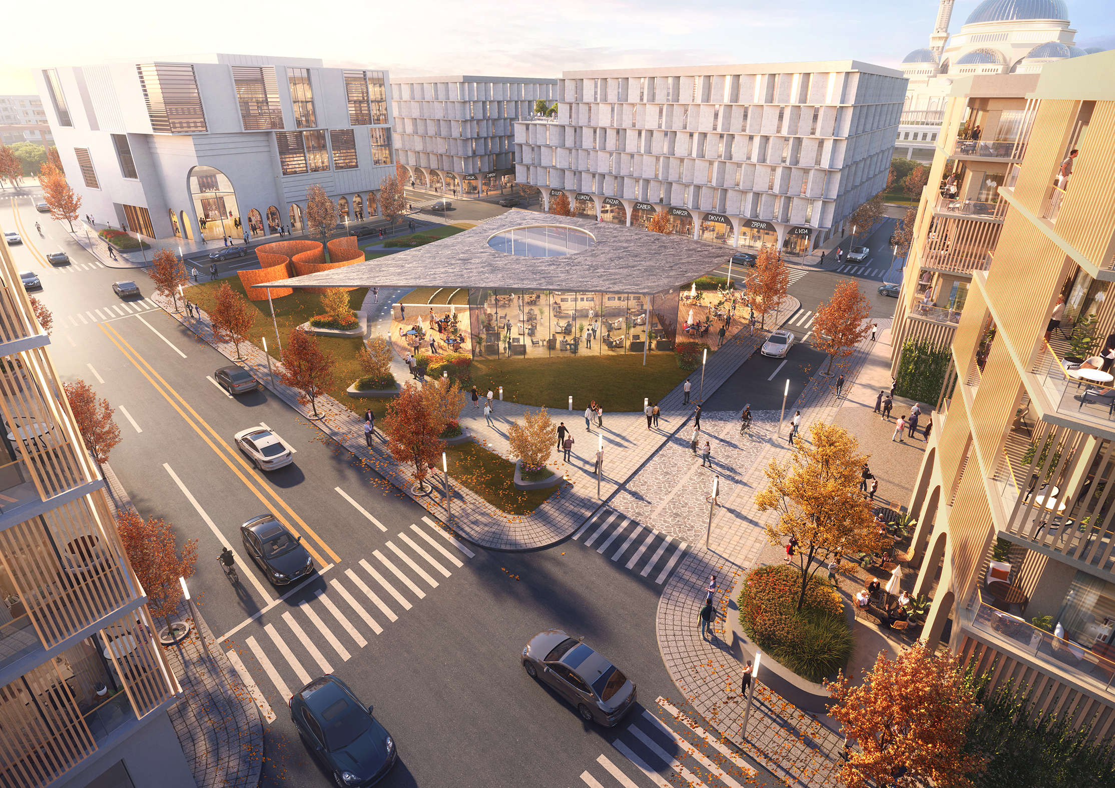 Nursultan Grand Mosque Masterplan by Cross Works - Architizer