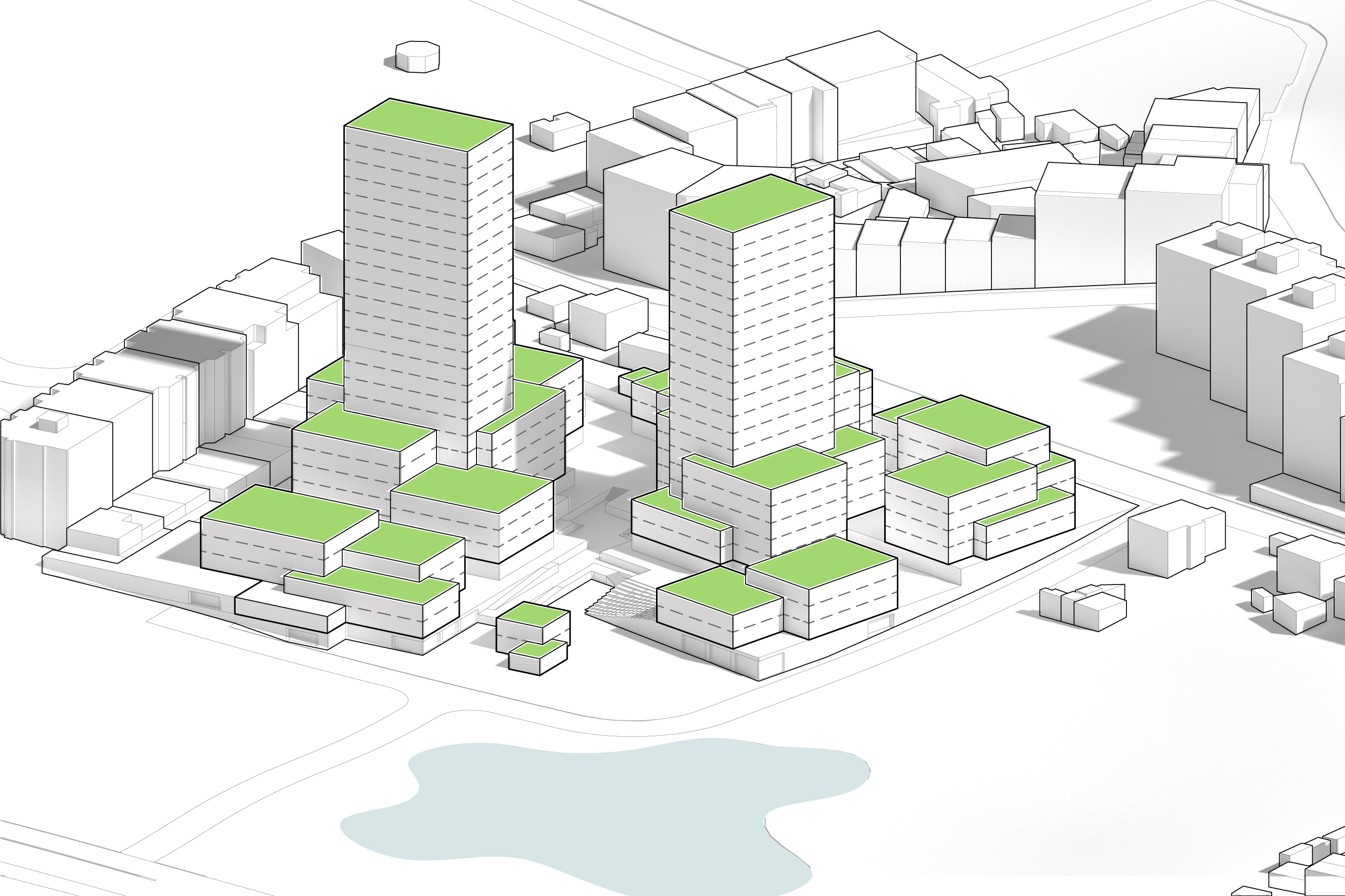 Rising Ground Towers by MASSLAB - Architizer