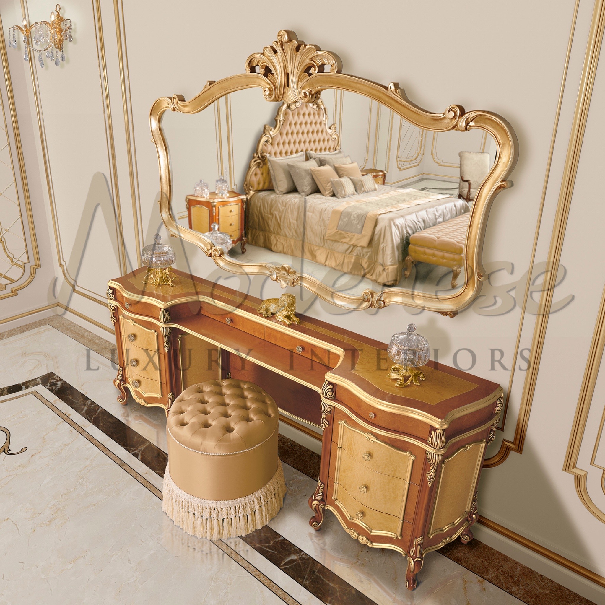 Classical Bedroom Design For Villa in Dubai by MODENESE Luxury ...