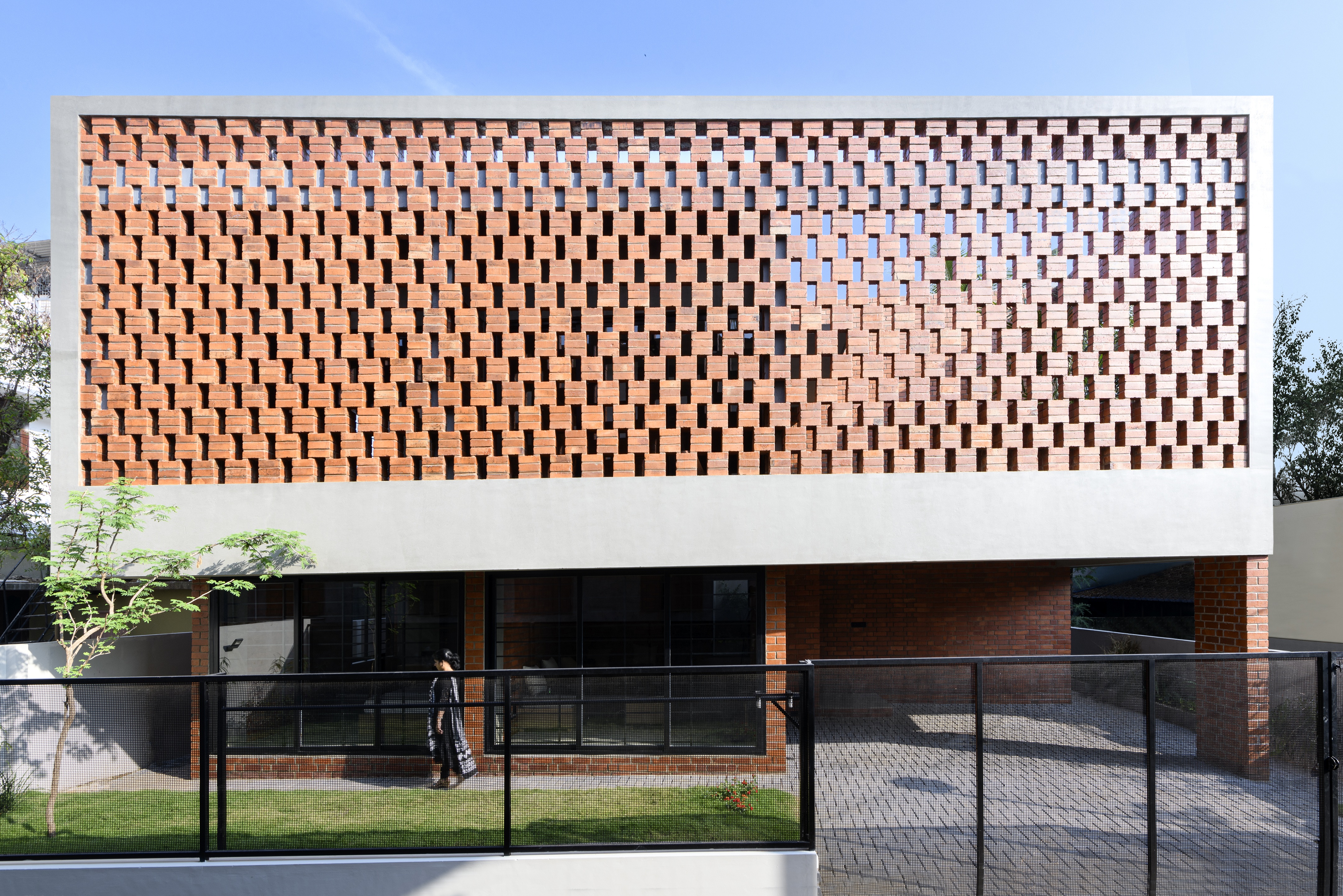 BRICK LATTICE HOUSE by Srijit Srinivas Architects - Architizer