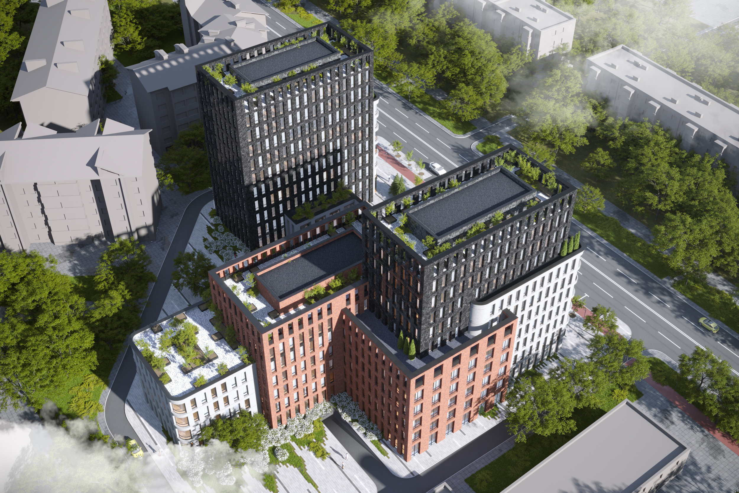 Multifunctional residential complex with commercial by Yunakov ...