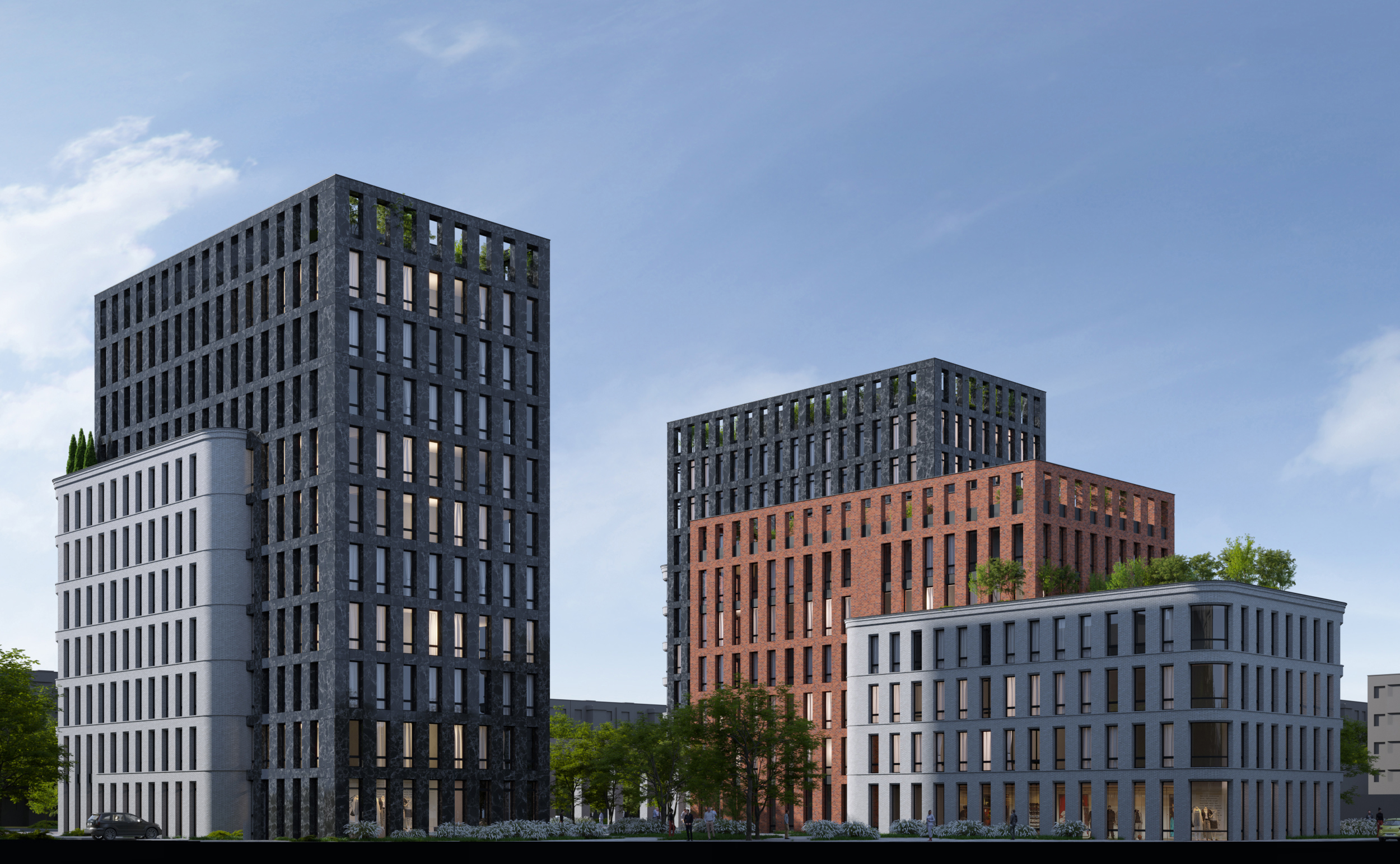 Multifunctional residential complex with commercial by Yunakov ...