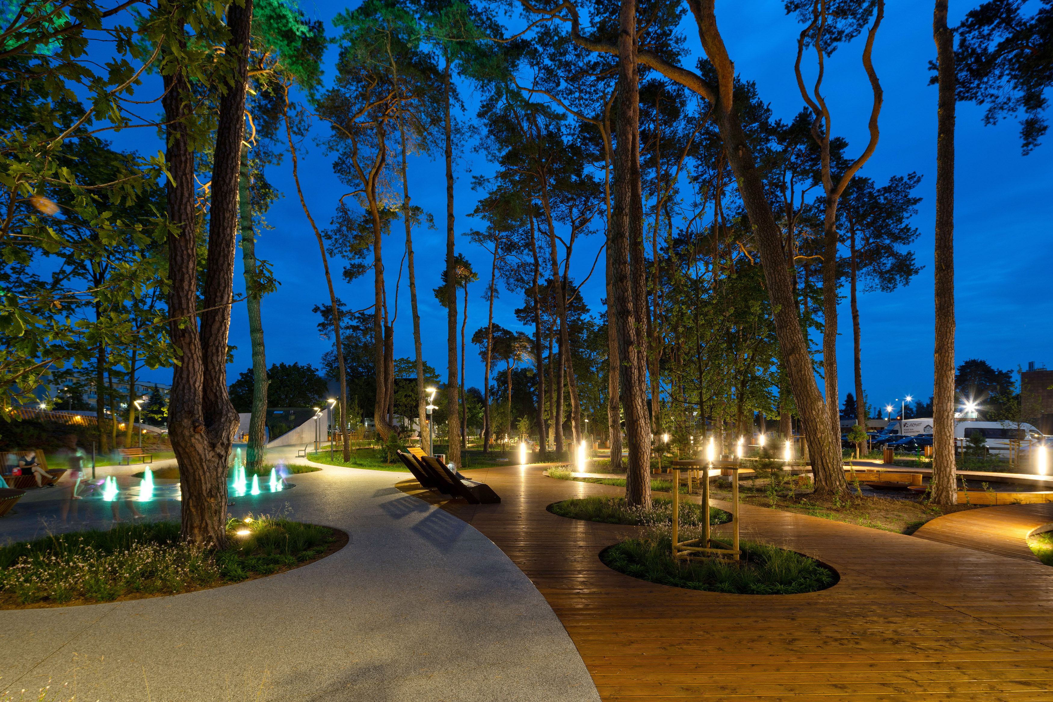 Recreation and sports park with water playgrounds by RS+ Robert Skitek ...