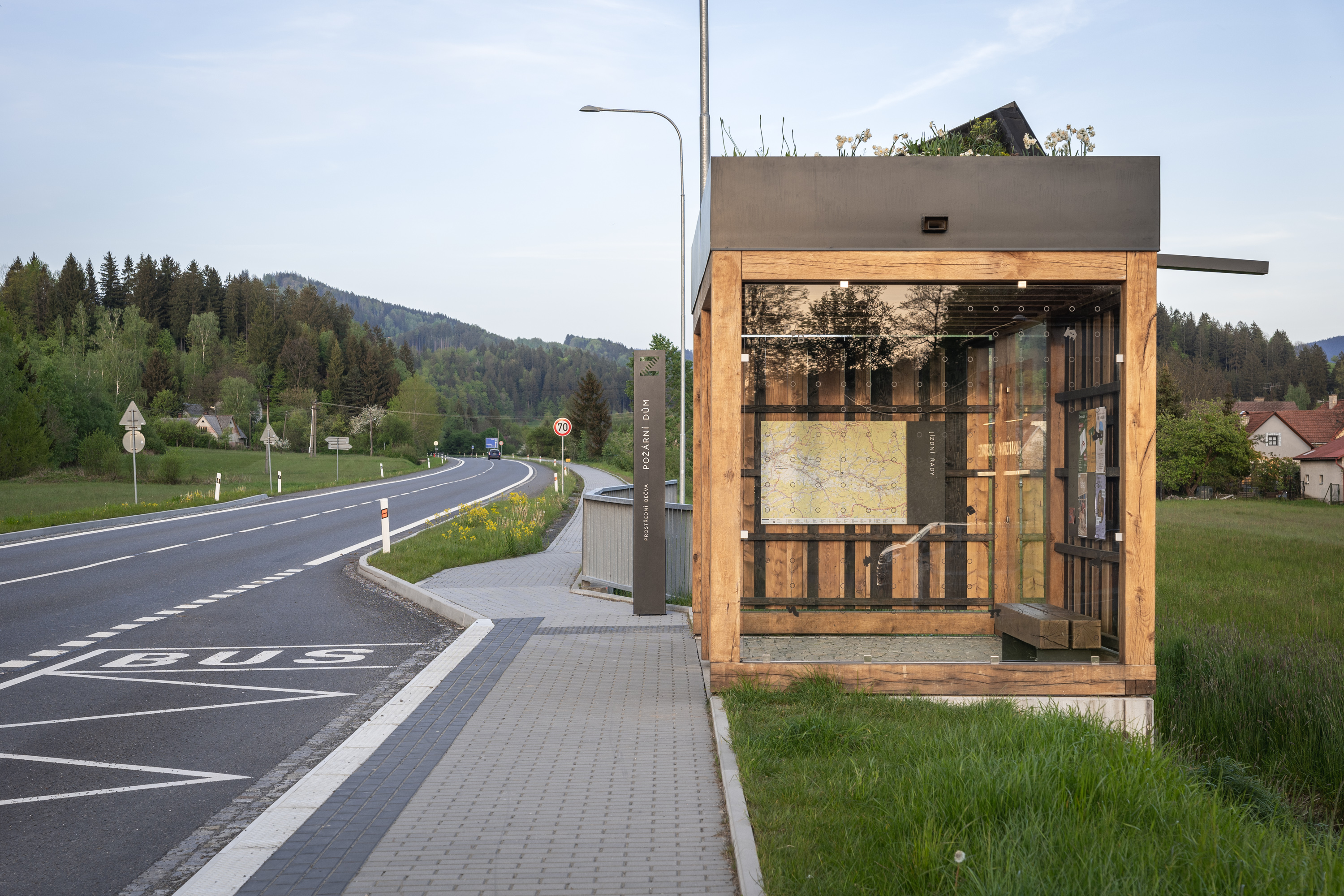 Prostřední Bečva Bus Stops by henkai architekti - Architizer