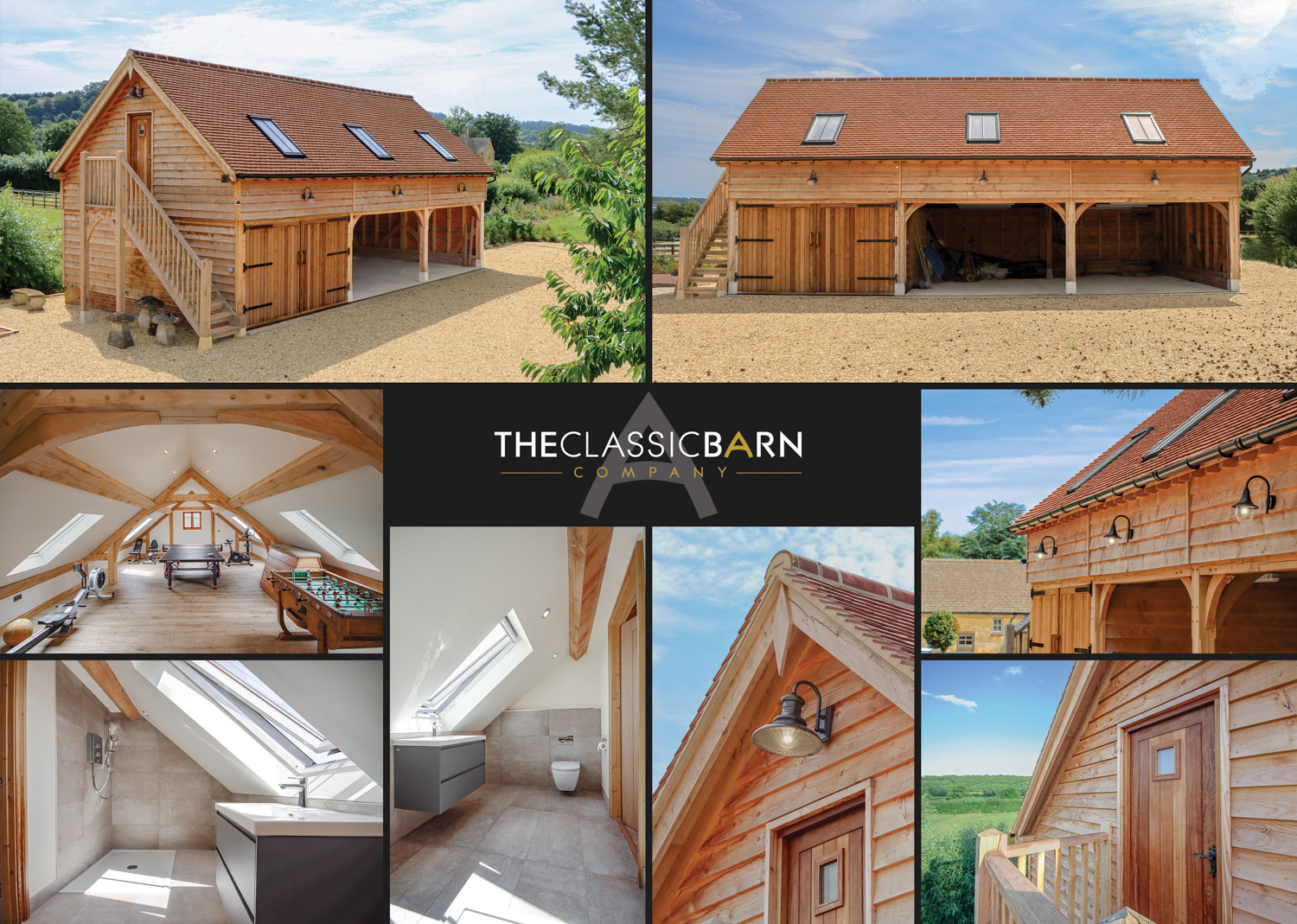 3 Bay Oak Outbuilding With Room Above by The Classic Barn Company ...