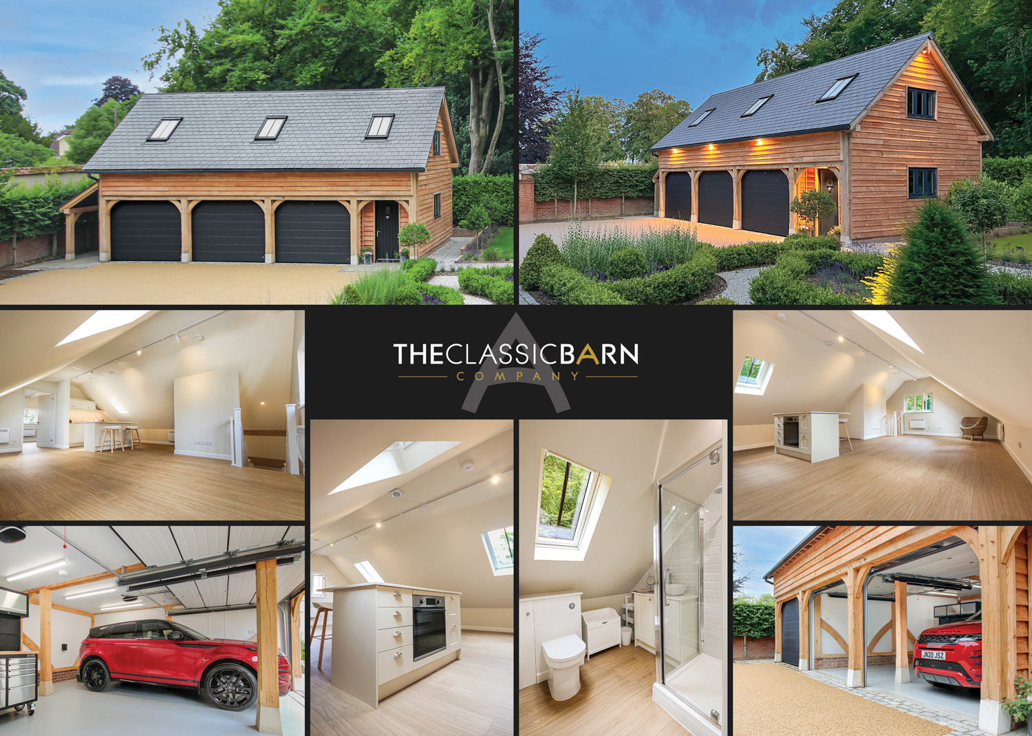 3 Bay Timber Framed Garage With Room Above by The Classic Barn Company ...