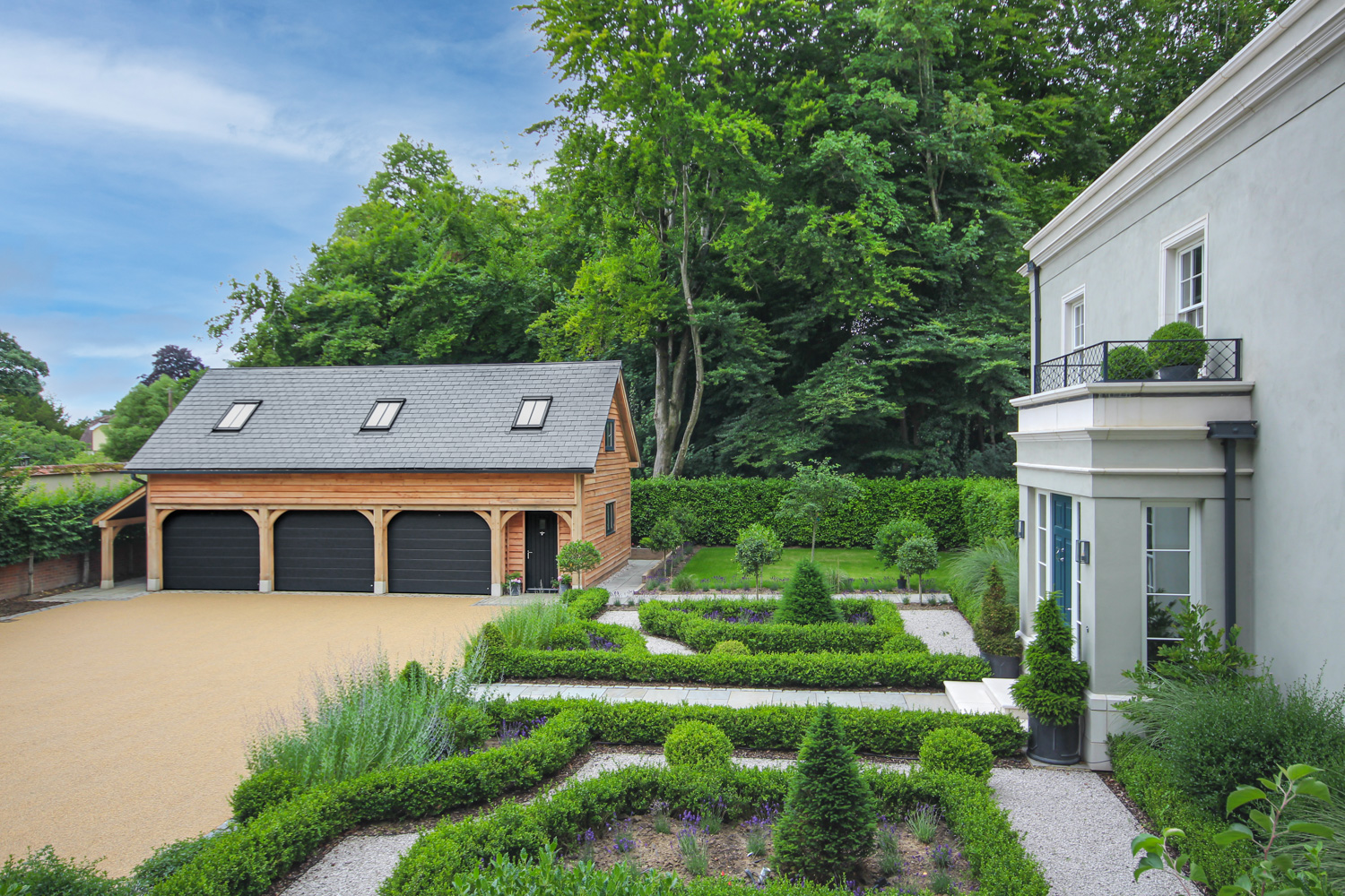 3 Bay Timber Framed Garage With Room Above by The Classic Barn Company ...