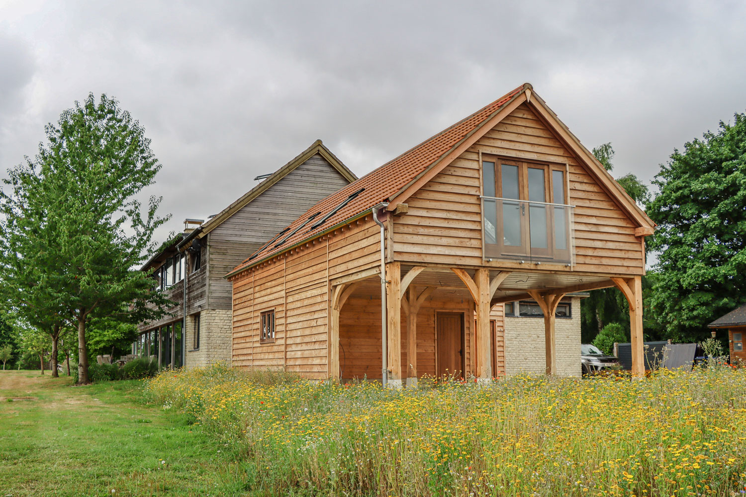 Bespoke Oak Outbuilding Link-connected To House by The Classic Barn ...