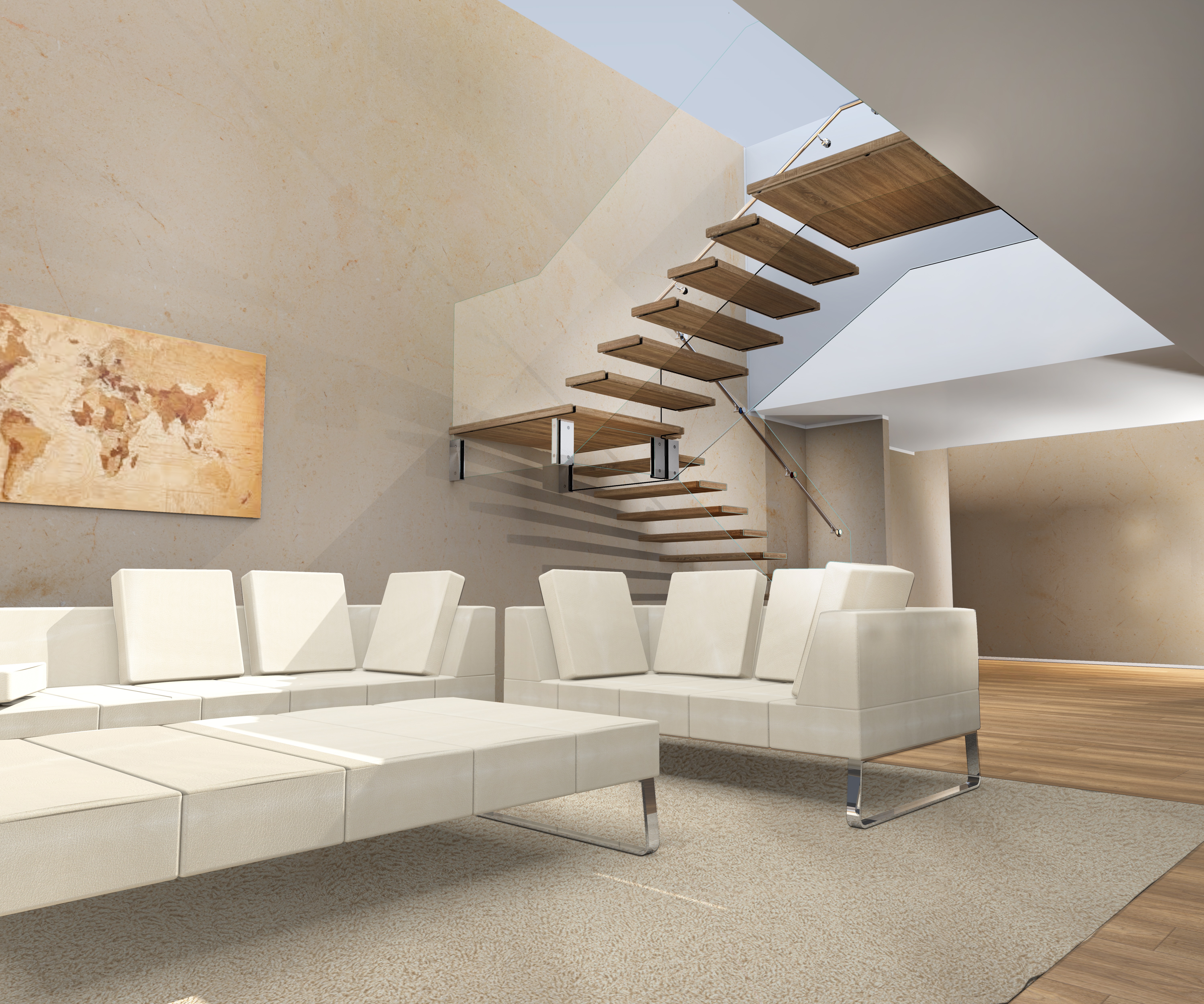 Modern staircase for Wailea Point by sillertreppen by Siller Stairs ...