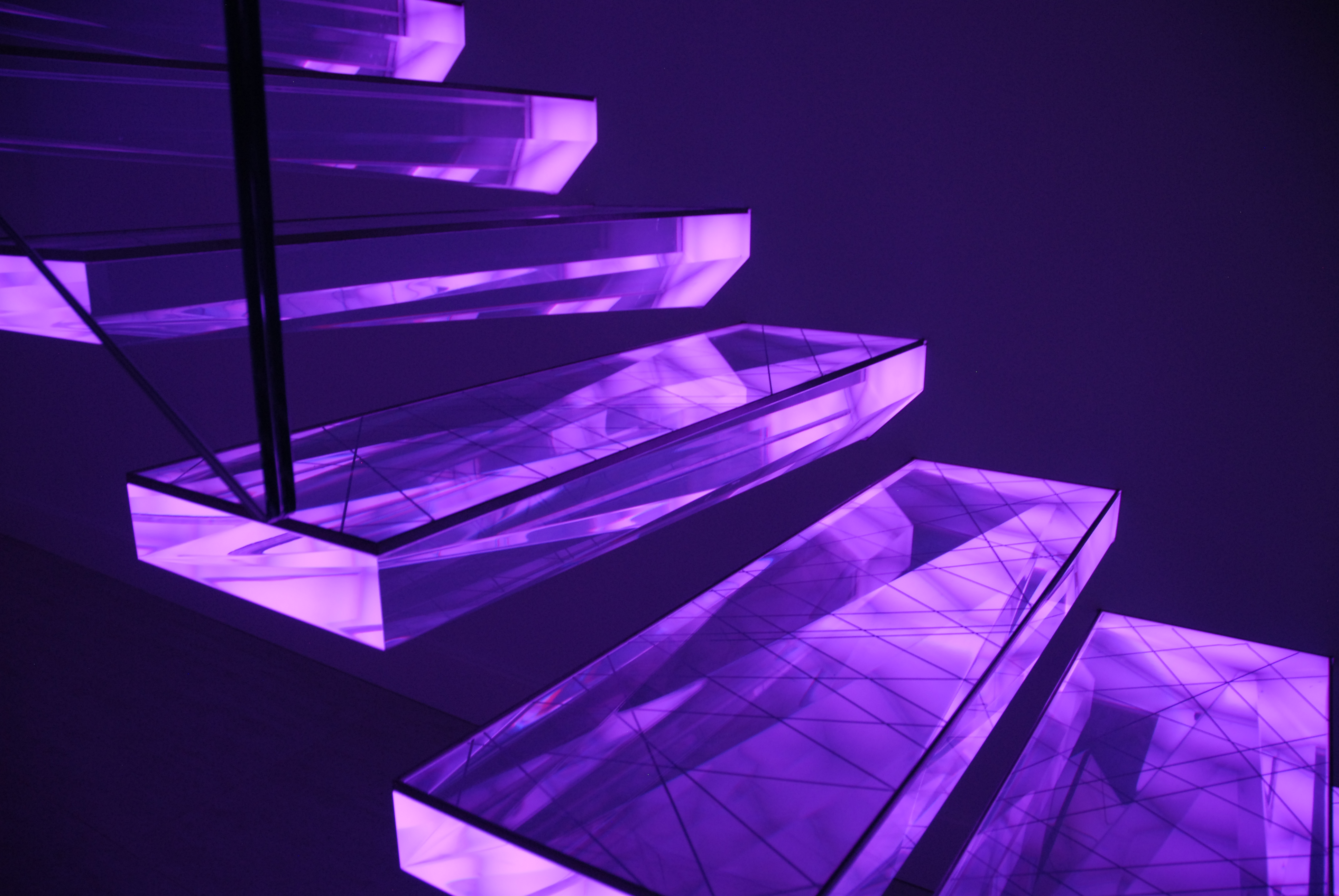 Acrylic staircase with glass and LED elements by Siller Stairs - Architizer