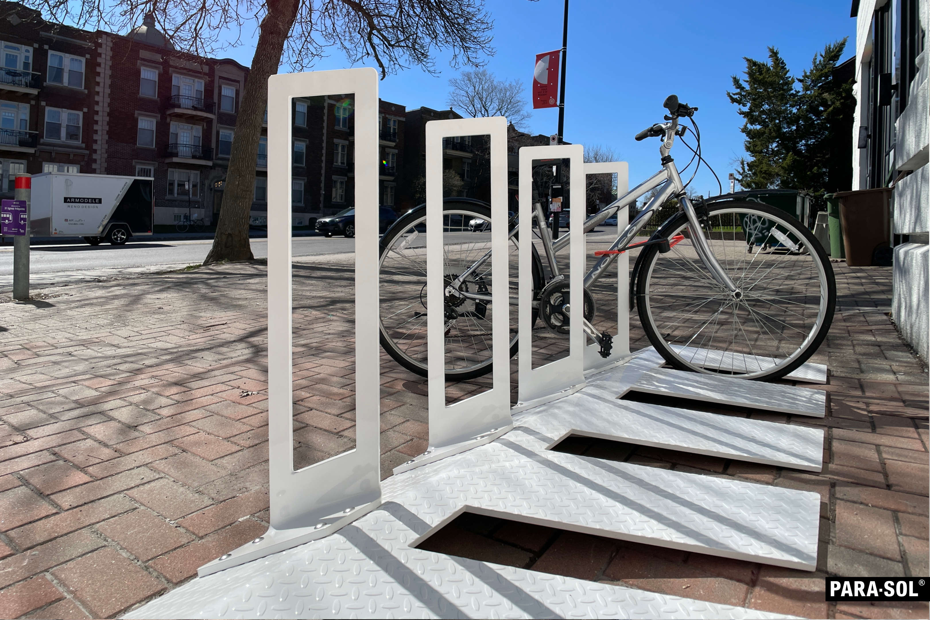 PREFAB CONCEPT | OBLIQUE BIKE RACK by PARA-SOL ARCHITECTURE - Architizer