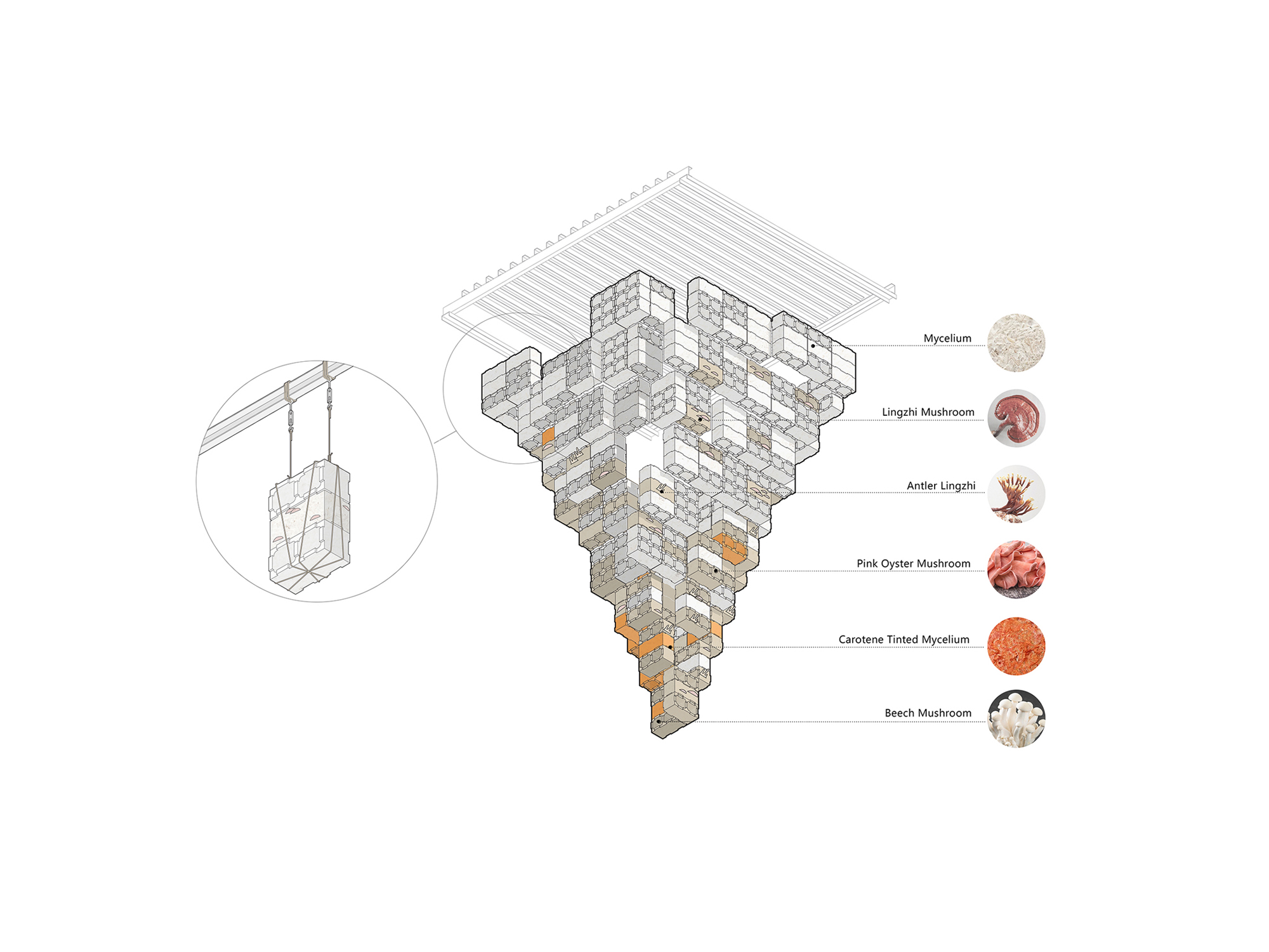 Inverted Architecture: A Mushroom Brick Pyramid by Studio Link-Arc, LLC ...